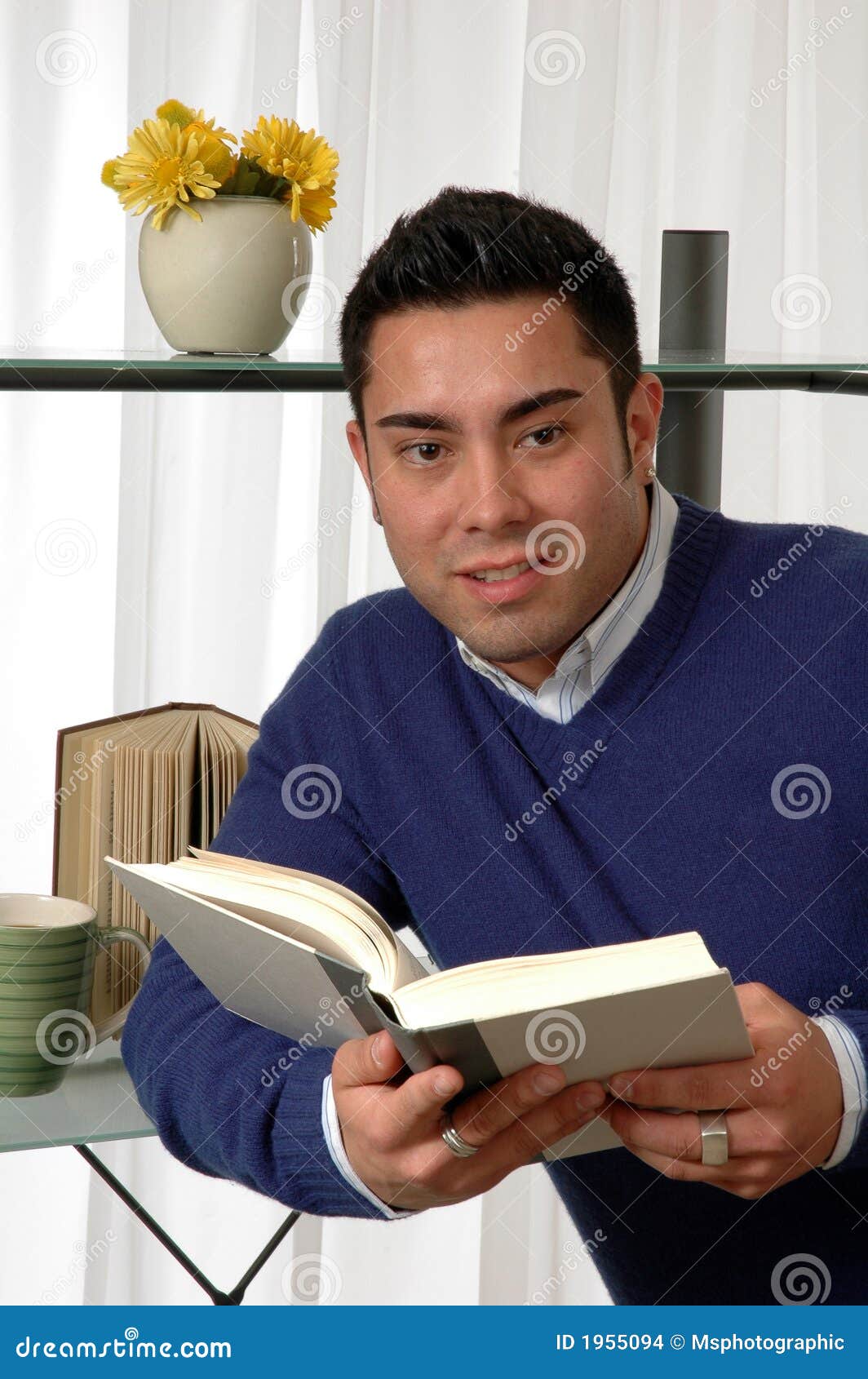 Bookworm stock photo. Image of sheer, handsome, male, student - 1955094