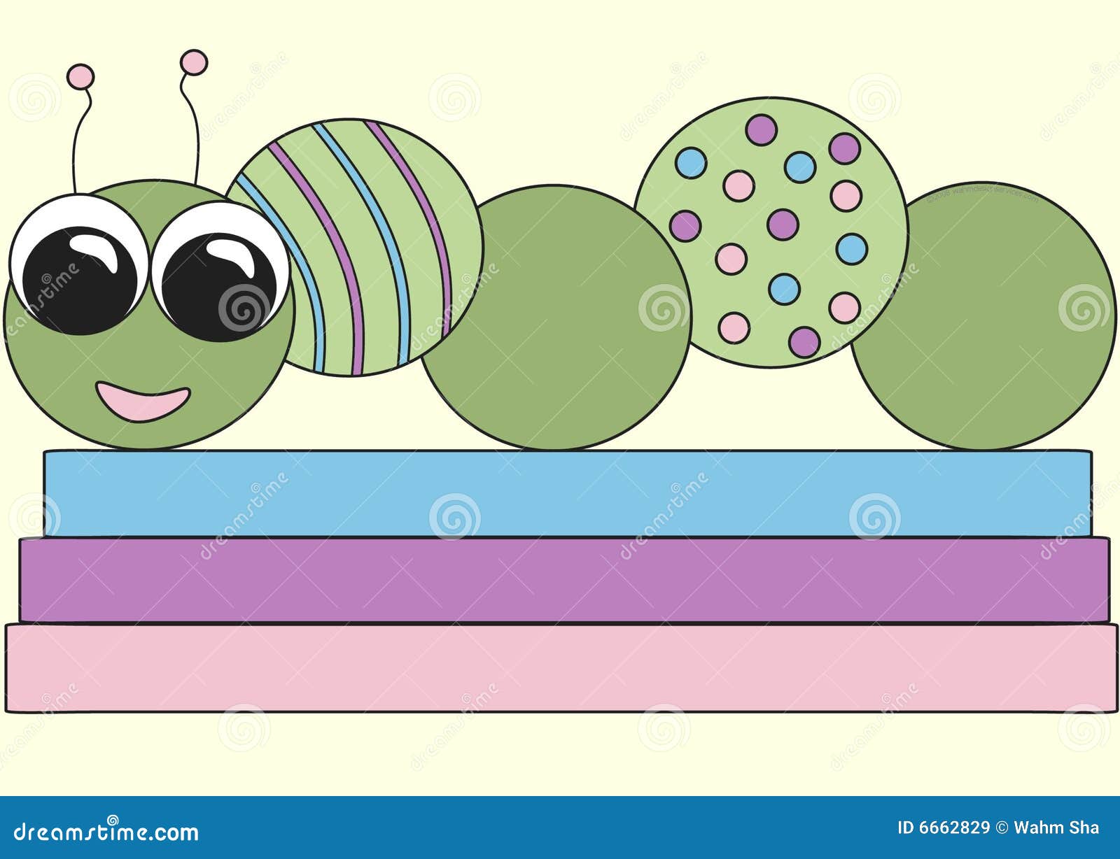 Bookworm stock illustration. Illustration of green, worm - 6662829