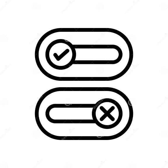 Boolean Vector Icon Set. True and False Symbol. Right and Wrong Vector ...