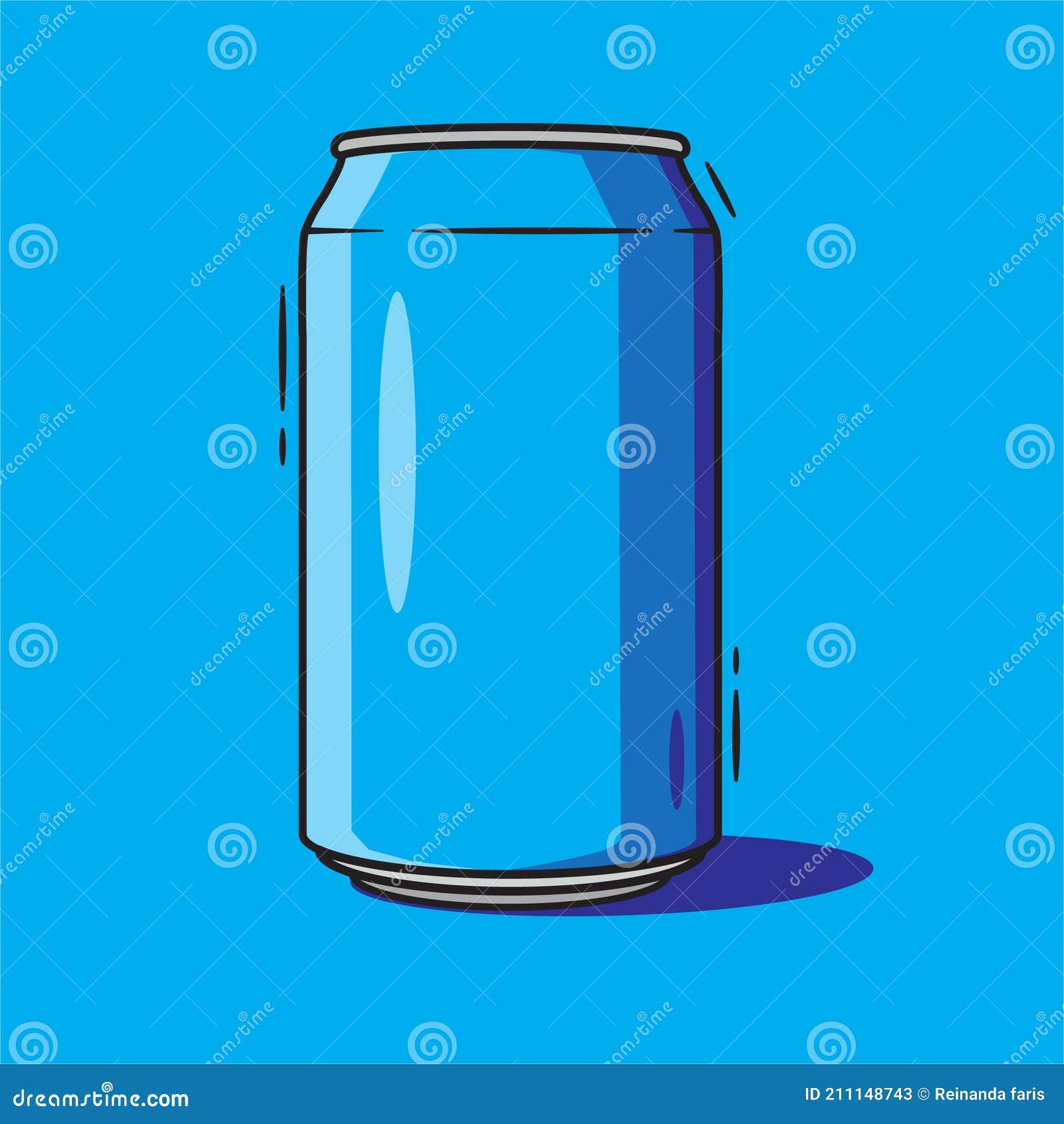 Illustration Vector Graphic of Blue Cans Stock Vector - Illustration of ...