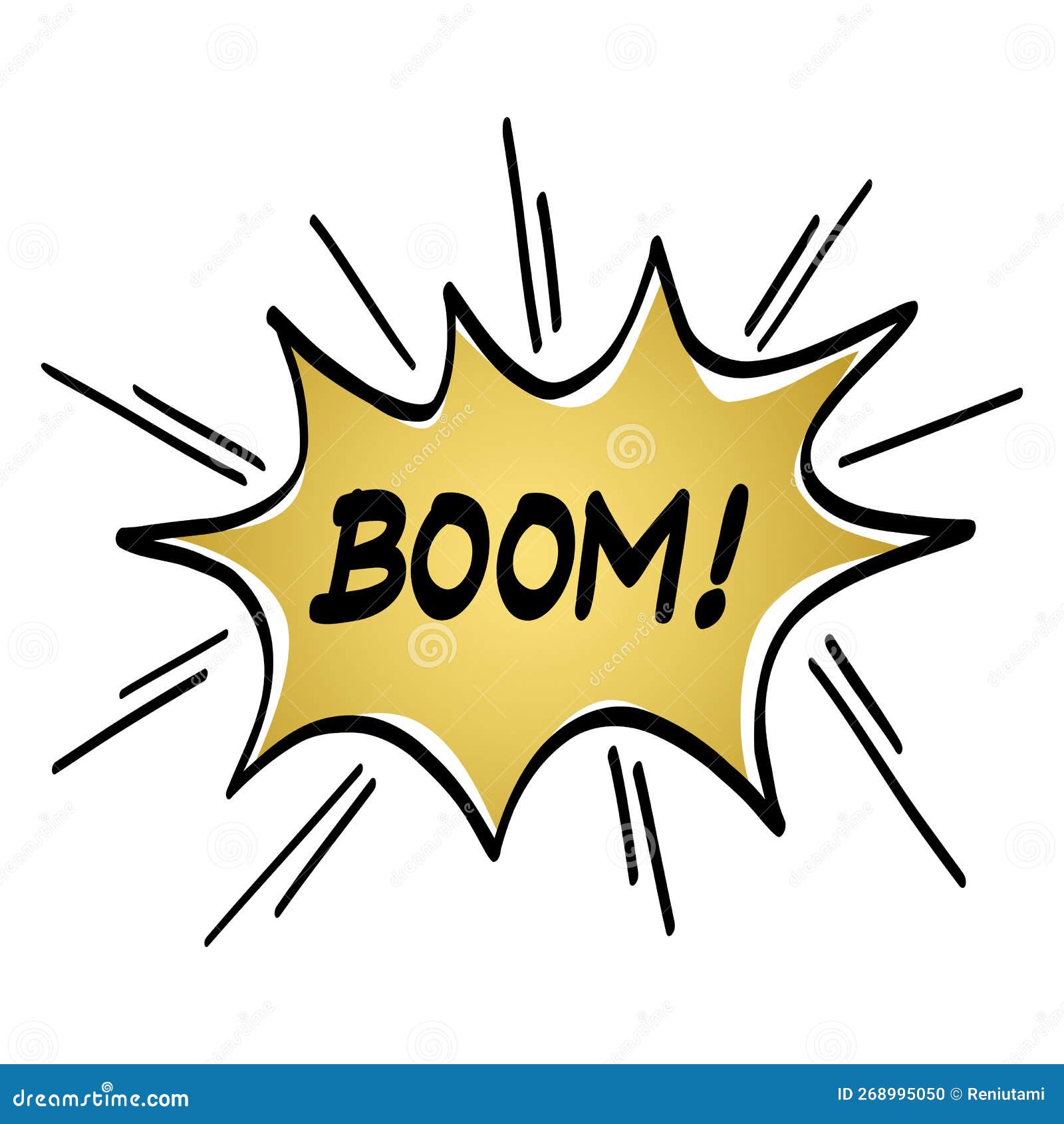 Boom Bomb Comic Speech Bubble Expression Text Cartoon Illustration ...