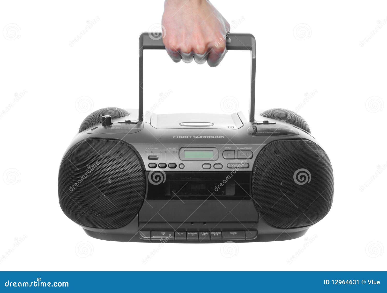 Boom box stock image. Image of tape, white, handle, music - 12964631