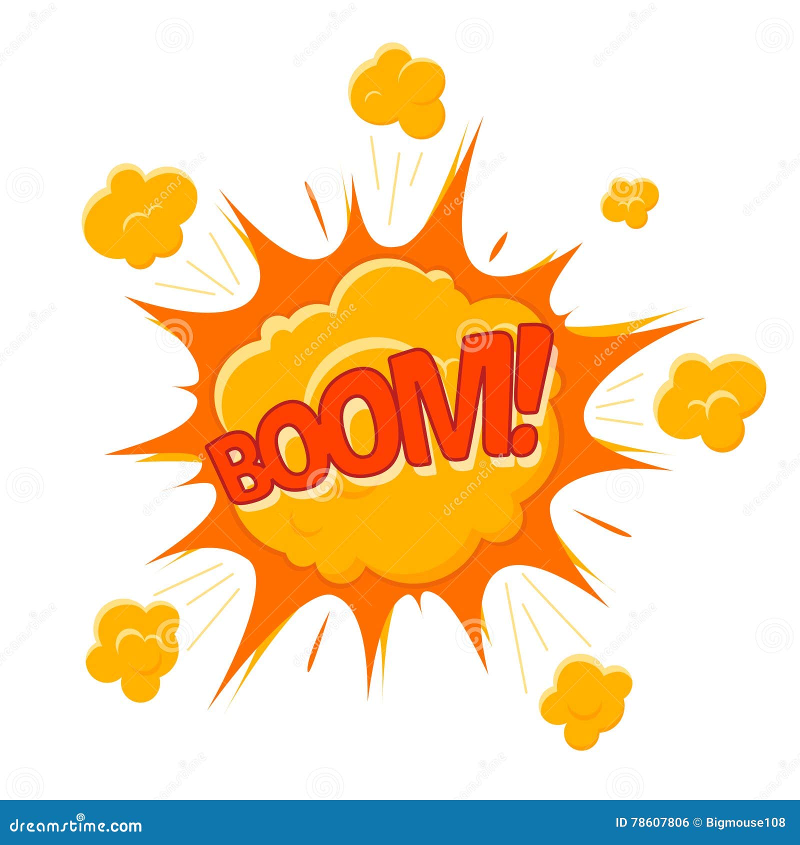 Boom Bubble Speech Hand Drawing Style Doodle With Text For Banner ...