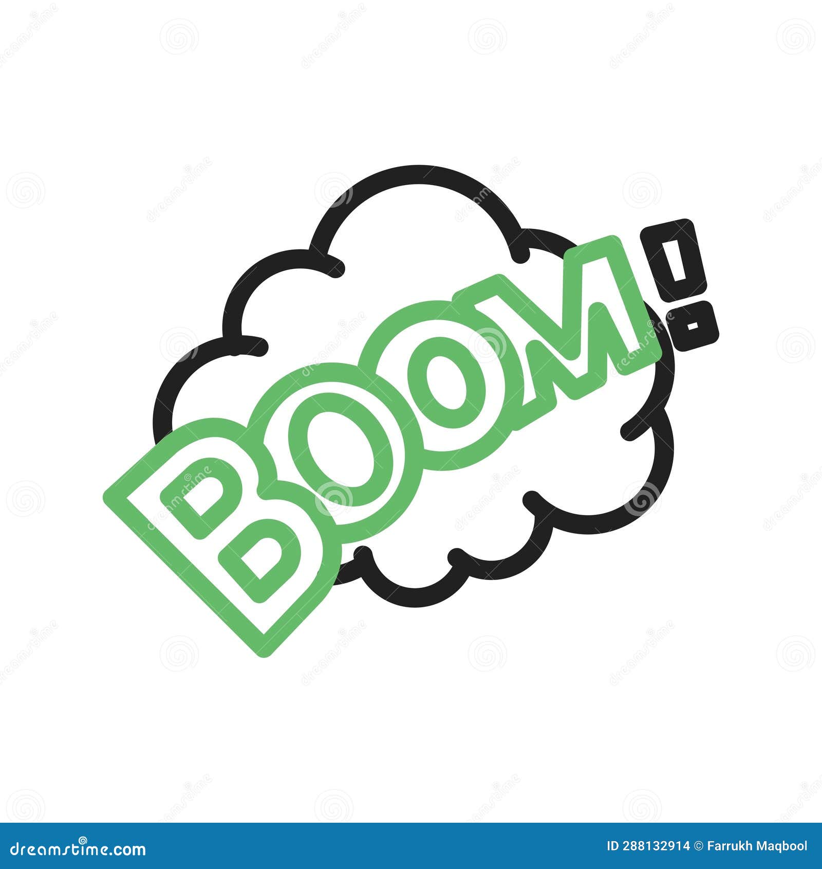 Boom Bubble Icon Image. stock vector. Illustration of business - 288132914