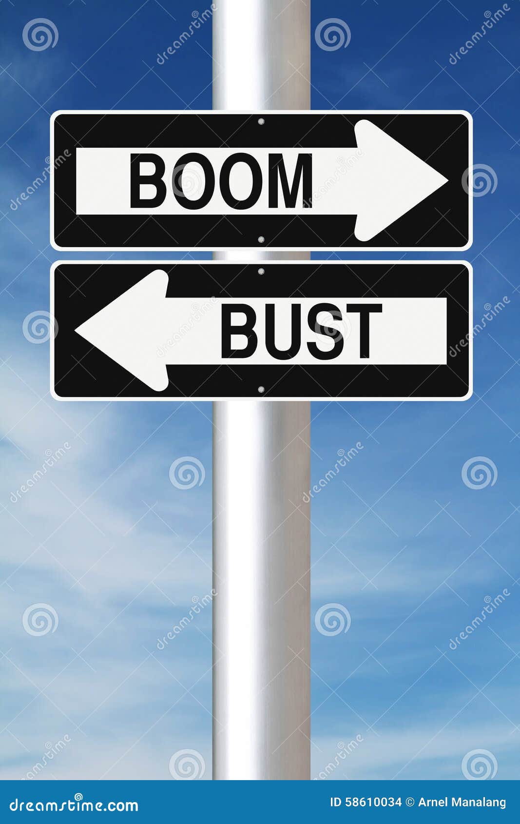 Boom or Bust stock photo. Image of expansion, contraction - 58610034