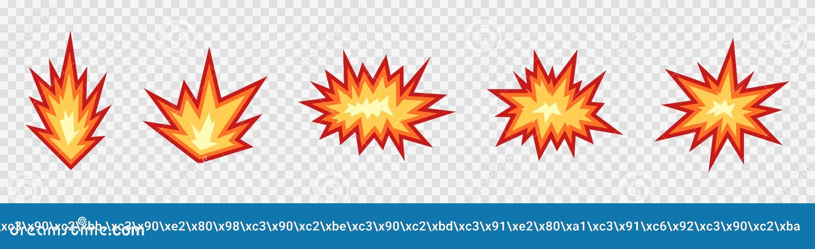 Boom. Comic Book Explosion Set. Burst. Cartoon Style. Blast. Bomb ...