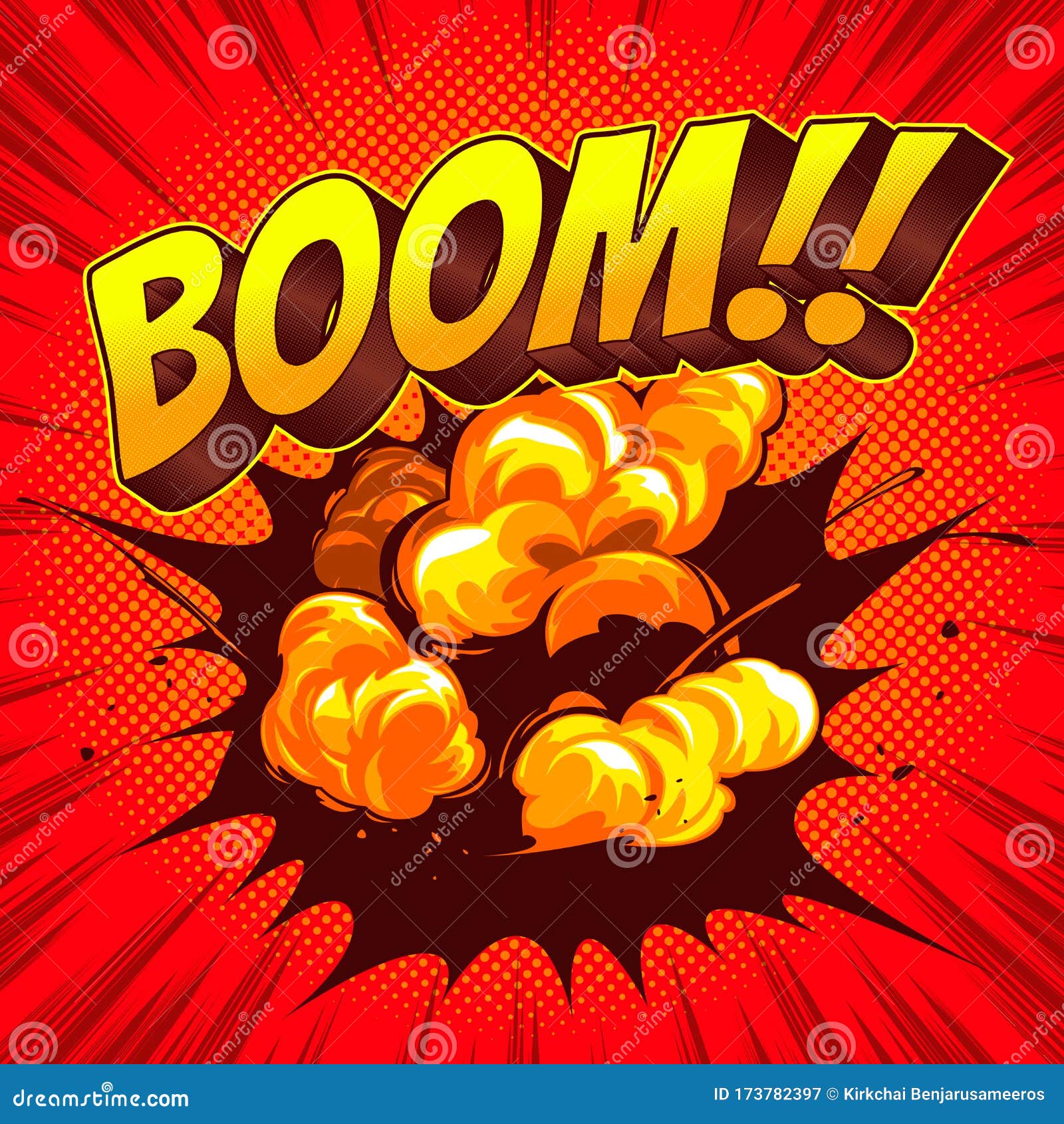 Boom Comic Book Template 62 Stock Vector - Illustration of banner ...