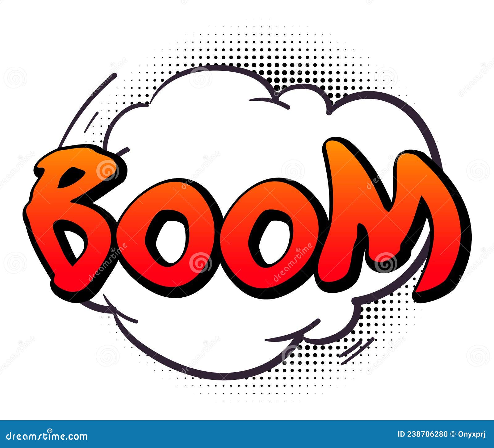 Boom Comic Cloud. Funny Sound Expression in Retro Style Stock Vector ...