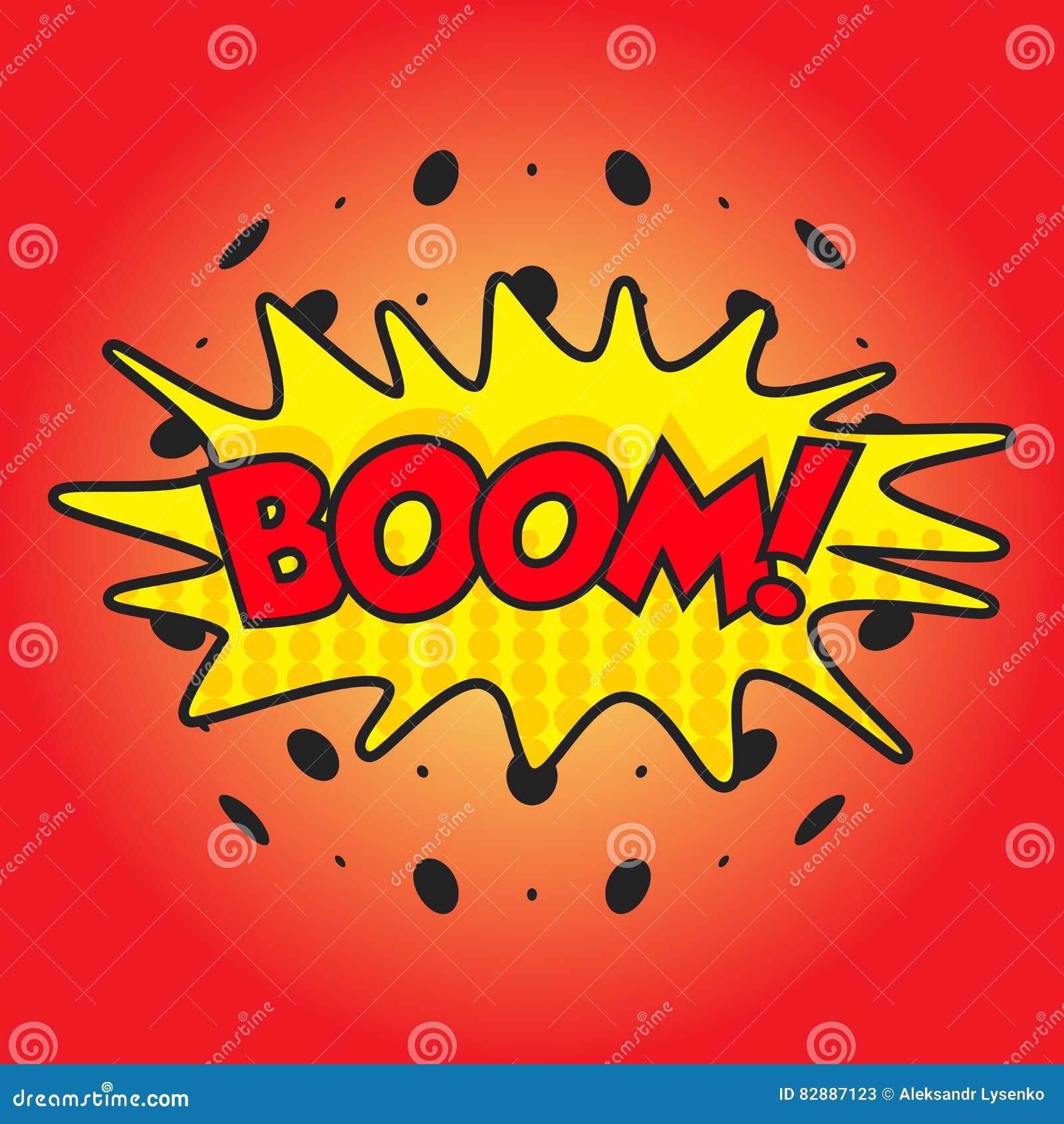 Boom comic sound effects. stock vector. Illustration of communication ...