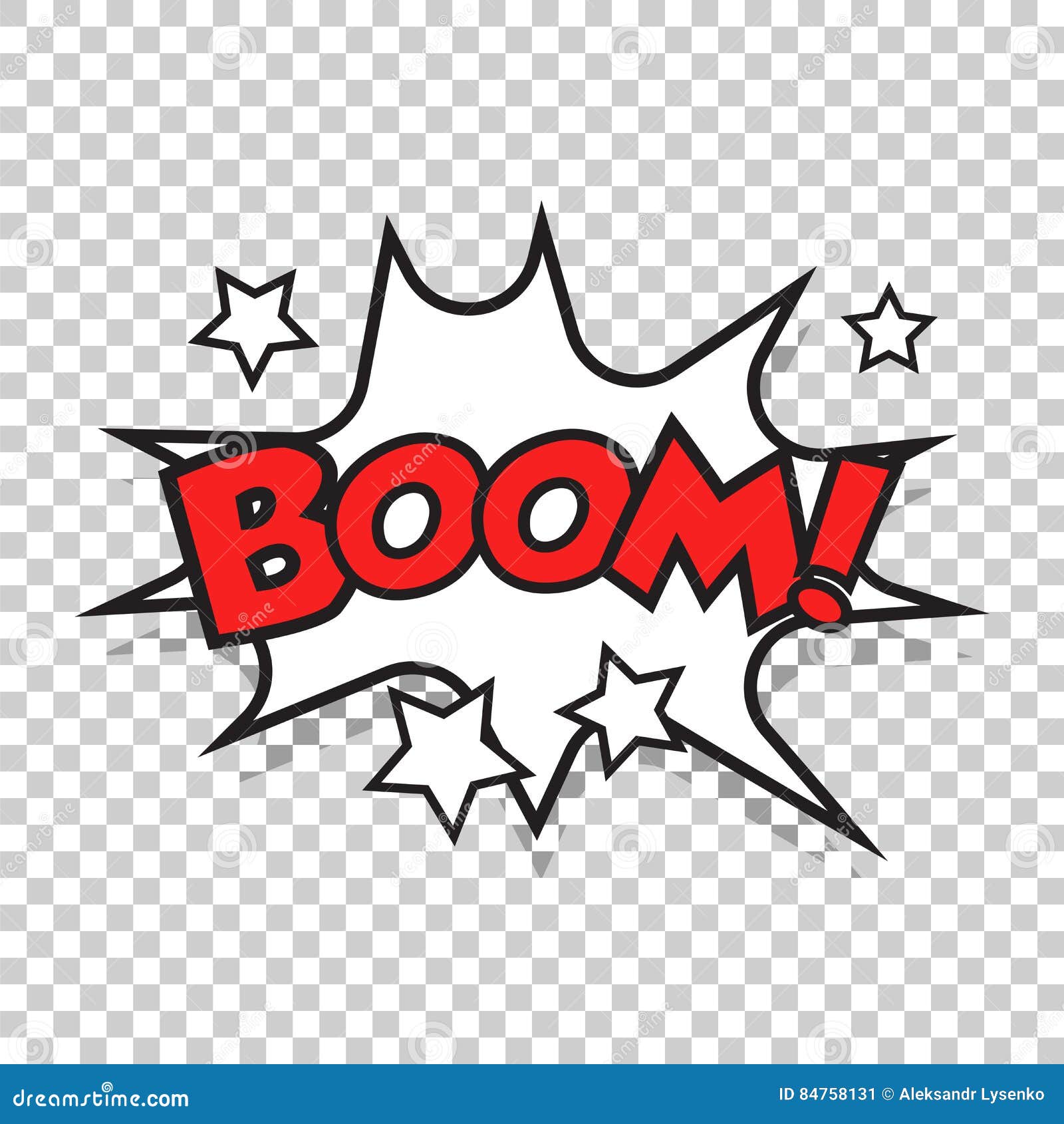 Boom comic sound effects. stock vector. Illustration of phrase - 84758131