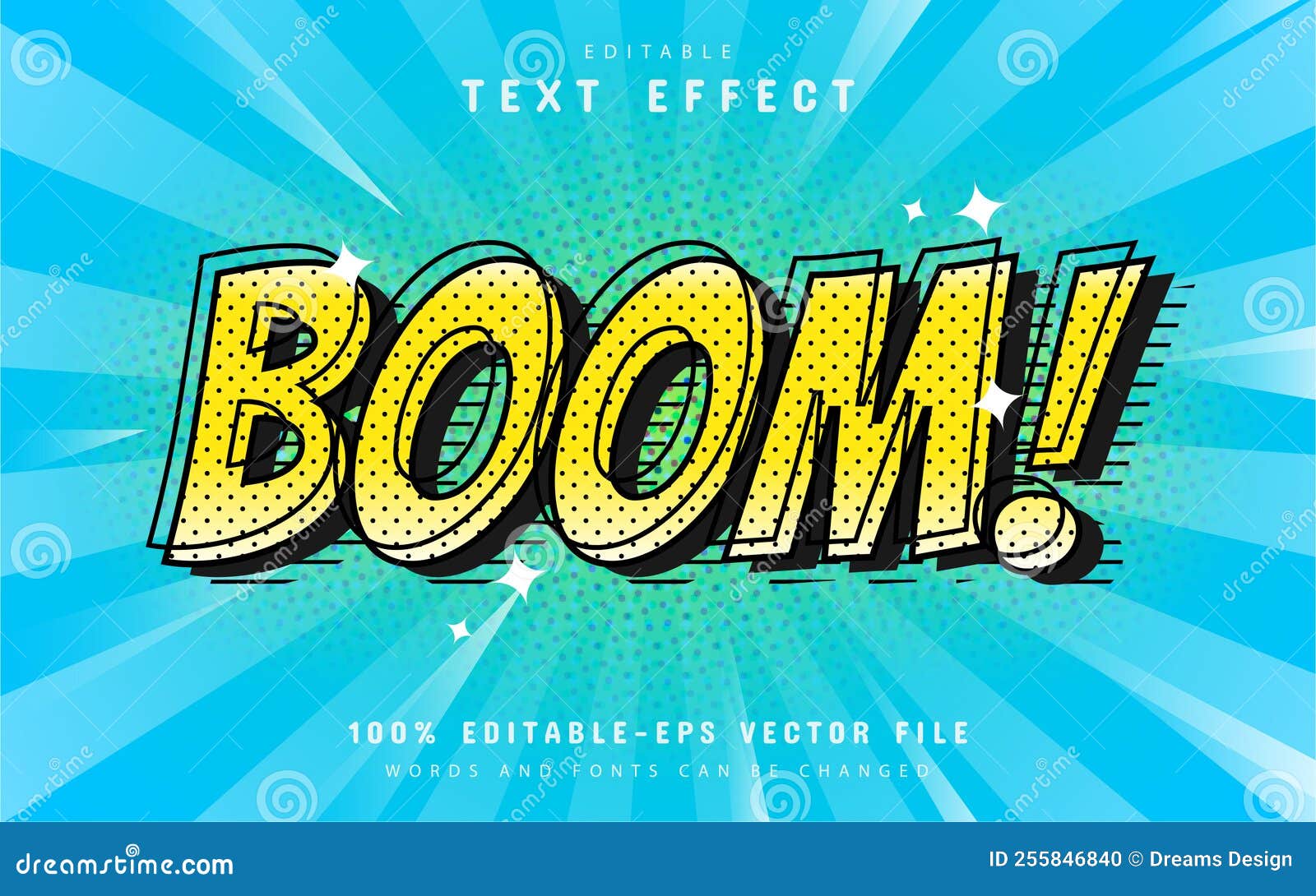 Boom Comic Style Text Effect Stock Vector - Illustration of element ...