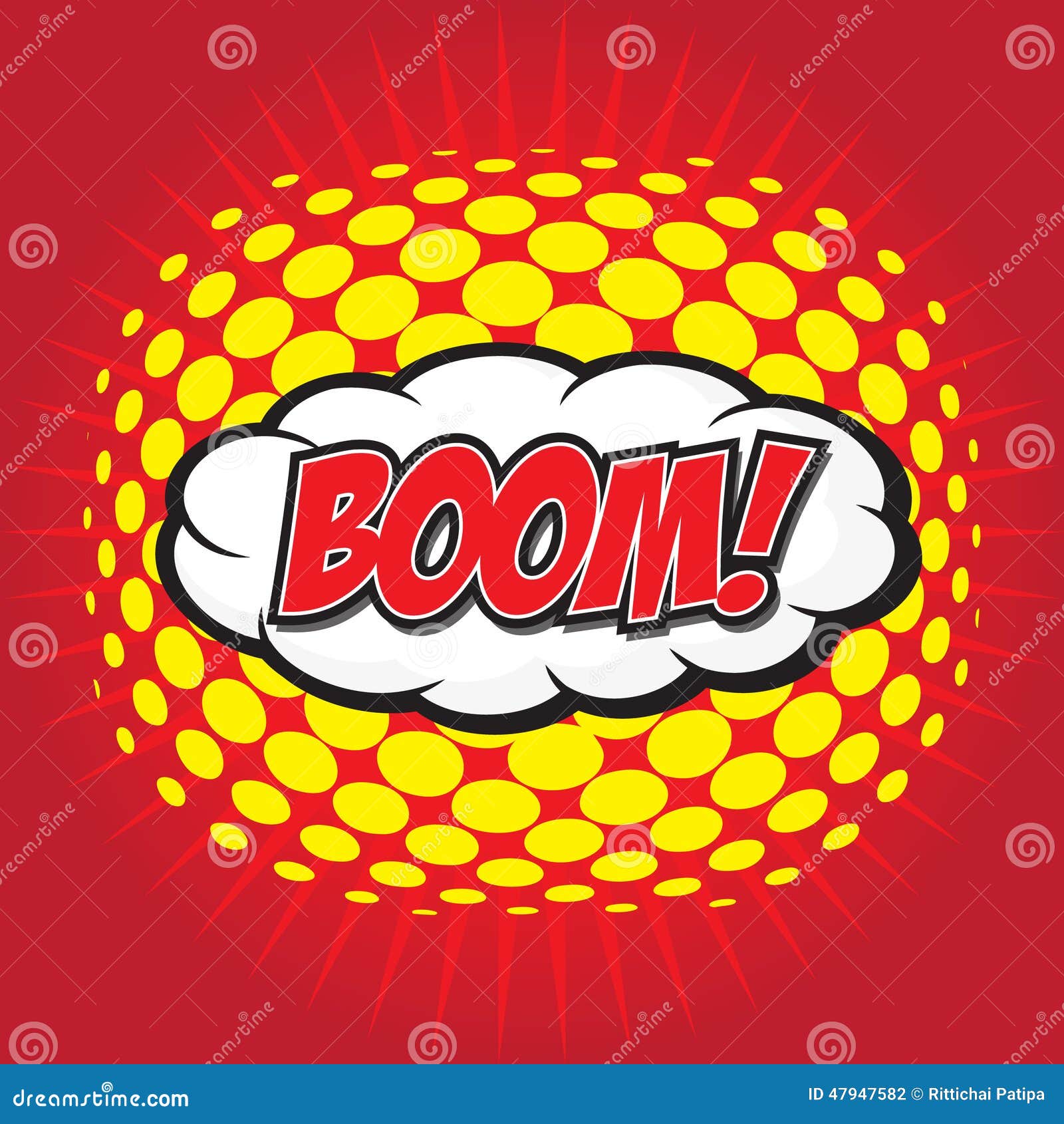 BOOM! comic word stock vector. Illustration of artistic - 47947582