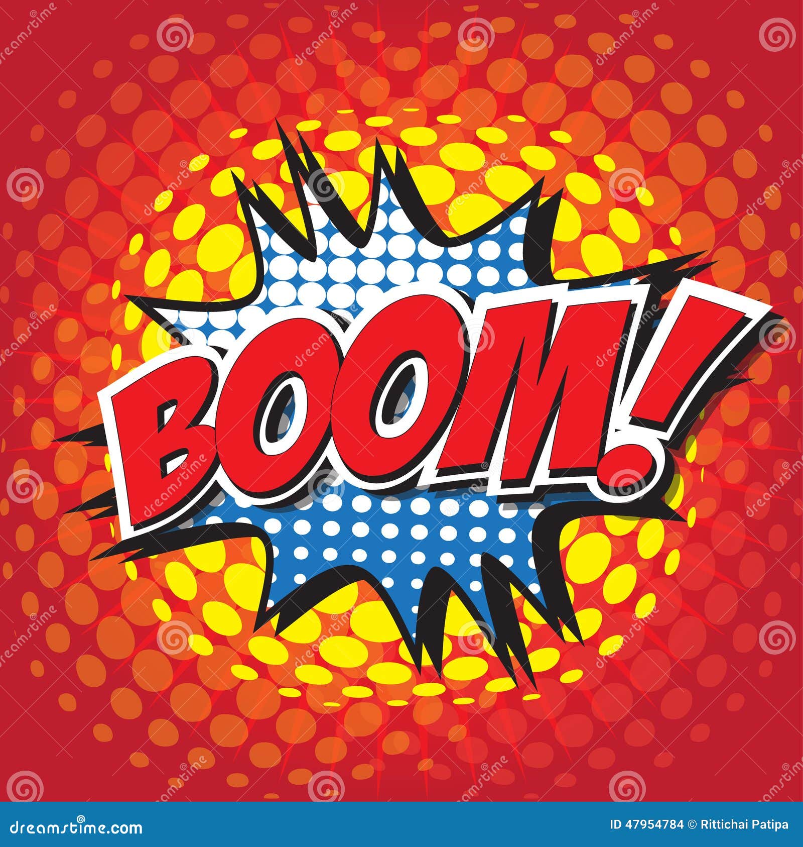 BOOM! comic word stock vector. Illustration of design - 47954784