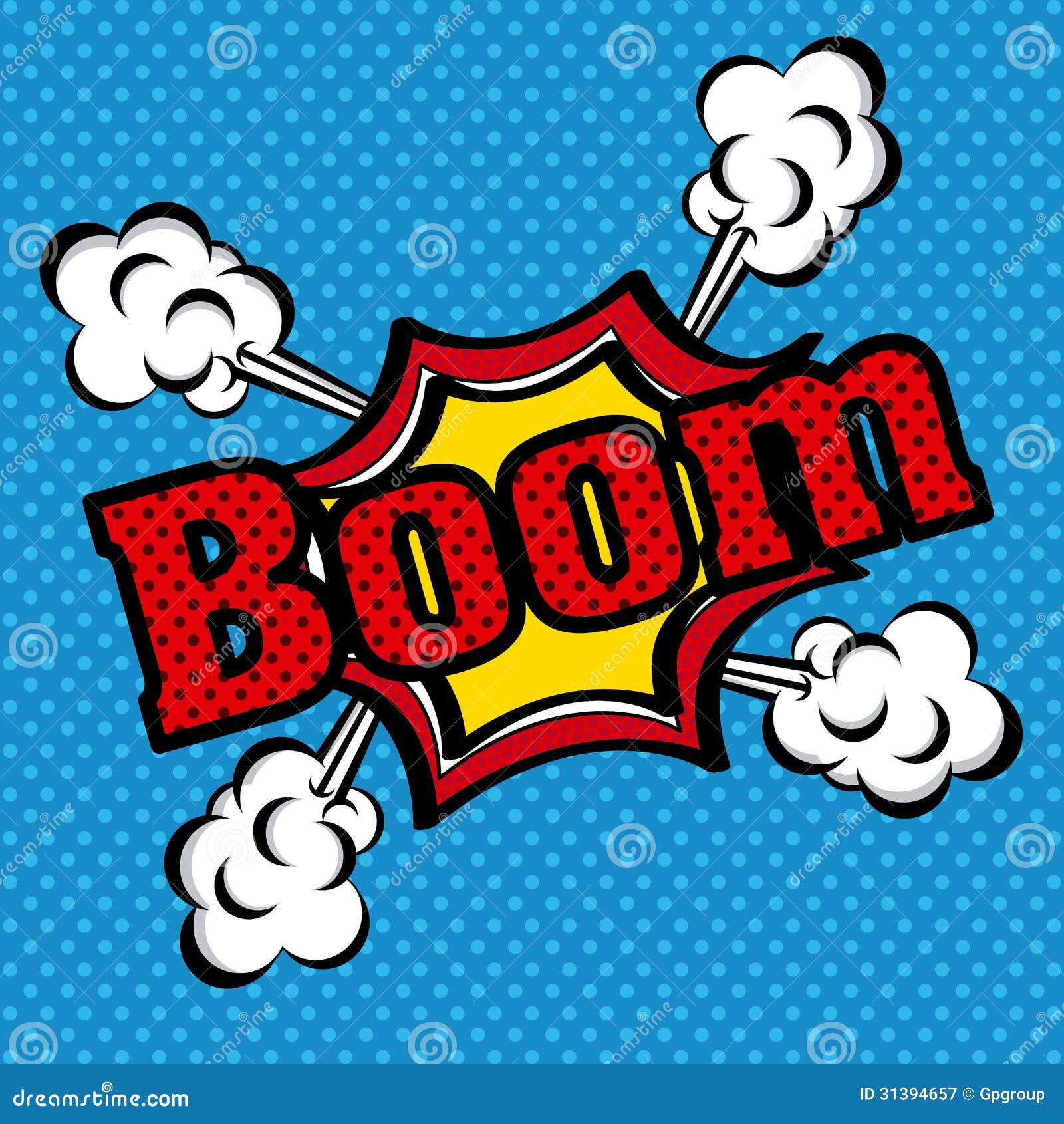 Boom comics icon stock vector. Illustration of cloud - 31394657