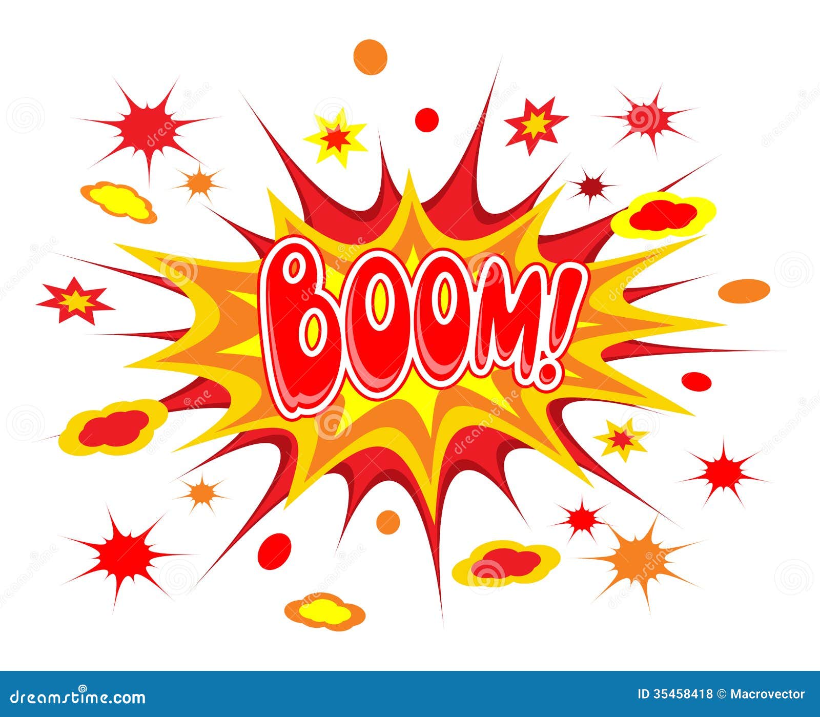Boom - Comics Word. Vector Retro Abstract Comic Book Speech Bubble ...