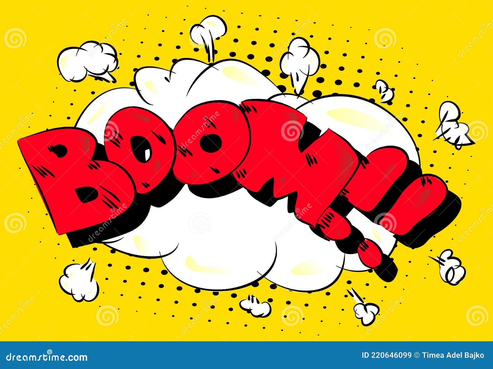 Boom - Comics Word. Vector Retro Abstract Comic Book Speech Bubble ...