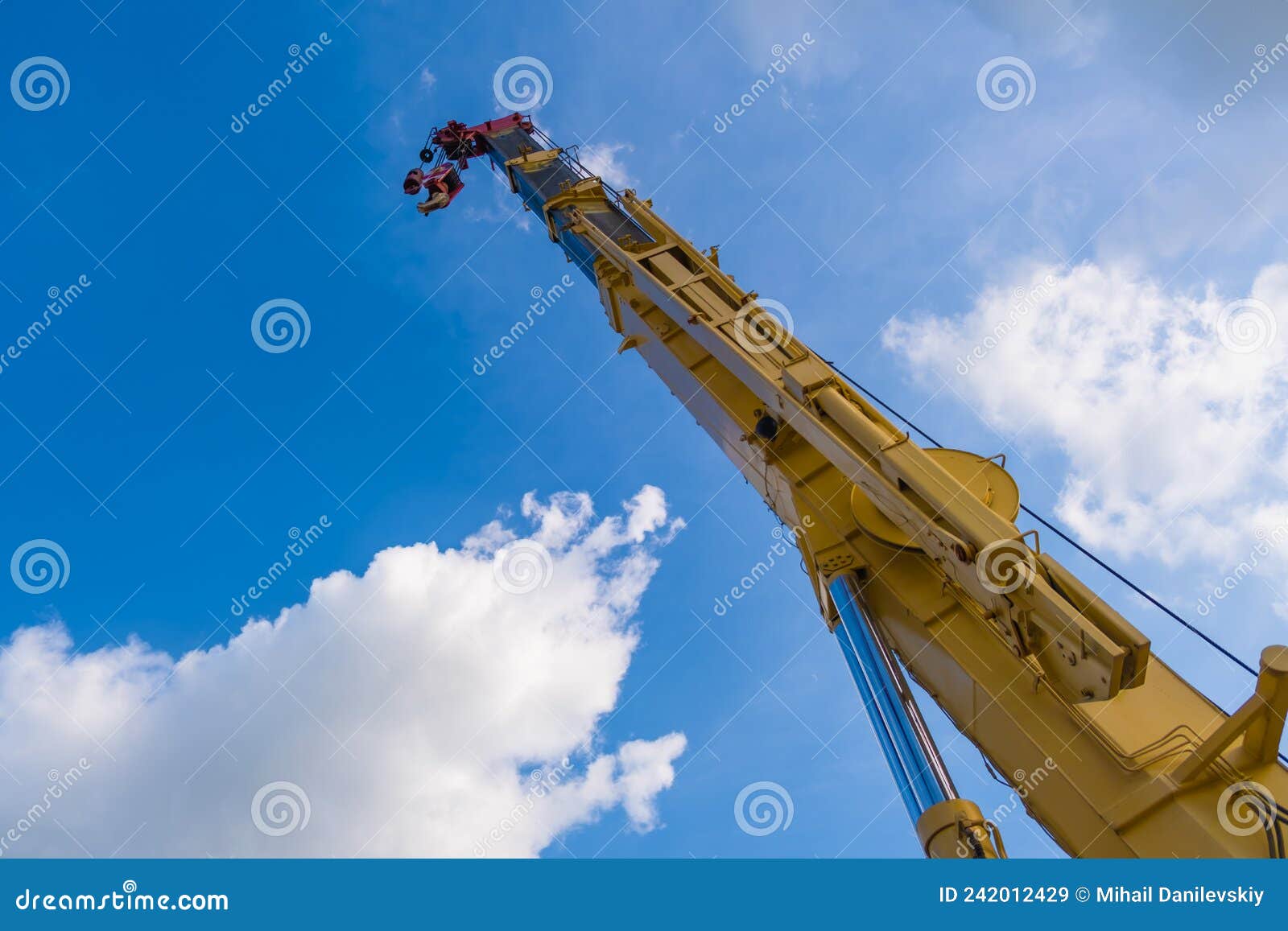 Boom Crane Part of Mobile Crane Using To Heavy Lifting and Move Object ...