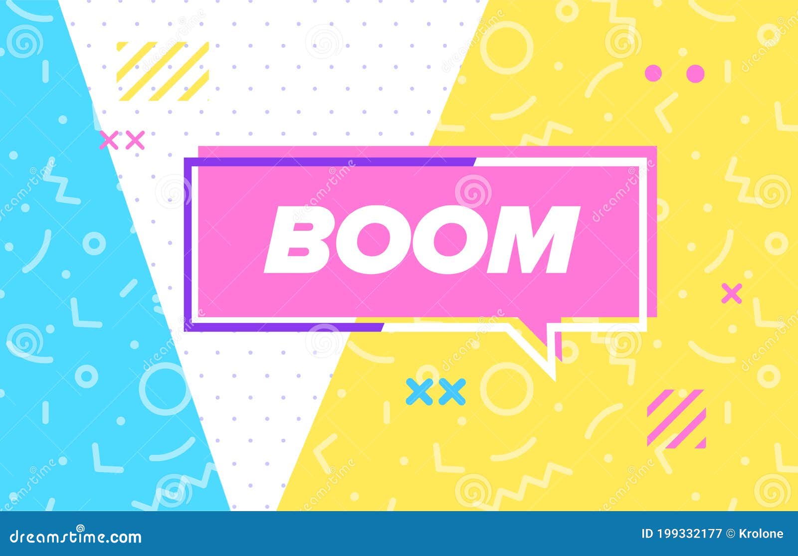 BOOM in Design Banner. Vector Template for Web, Print, Presentation ...