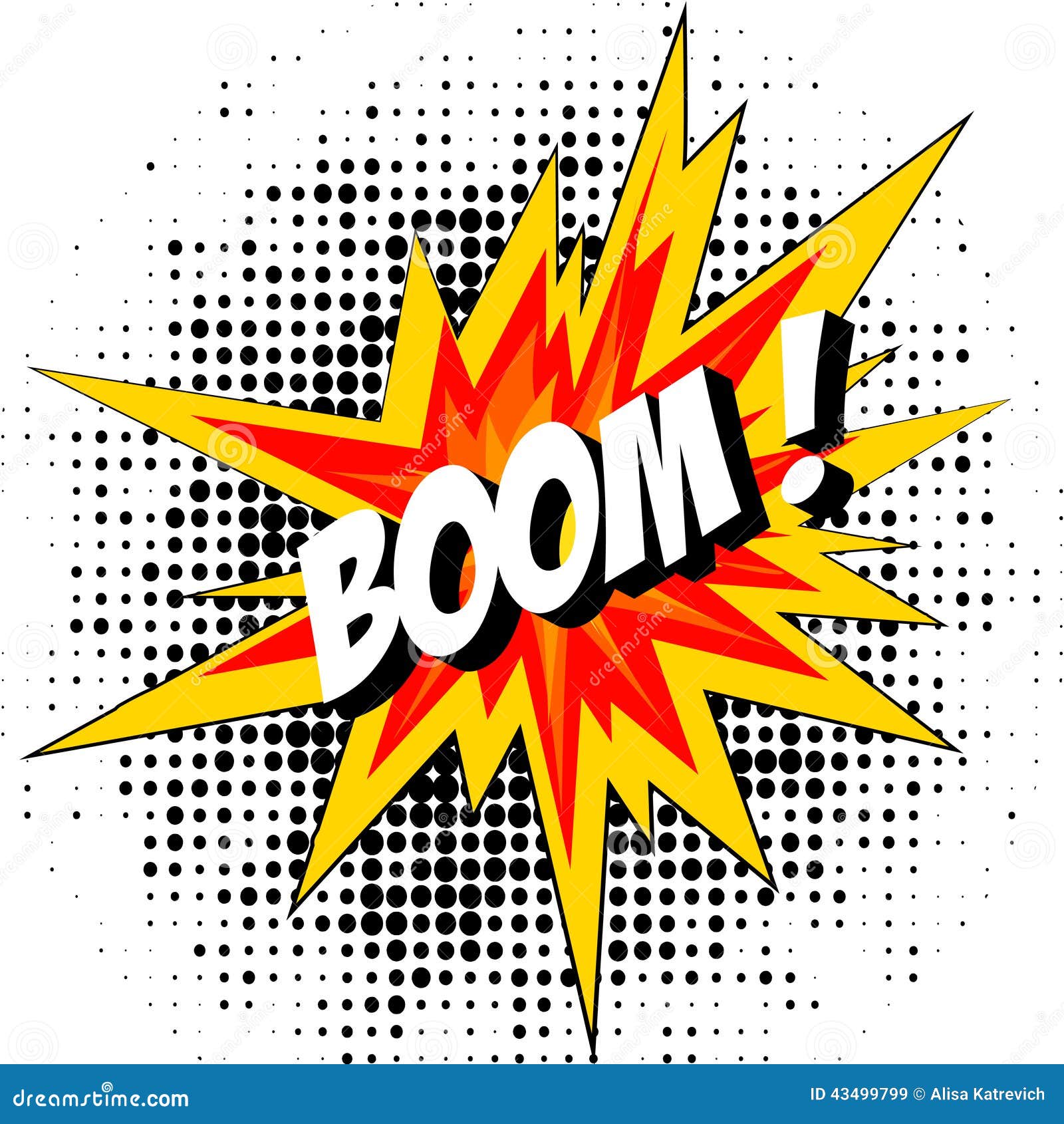 Boom of the Dynamite. Comic Book Explosion Stock Vector - Illustration ...