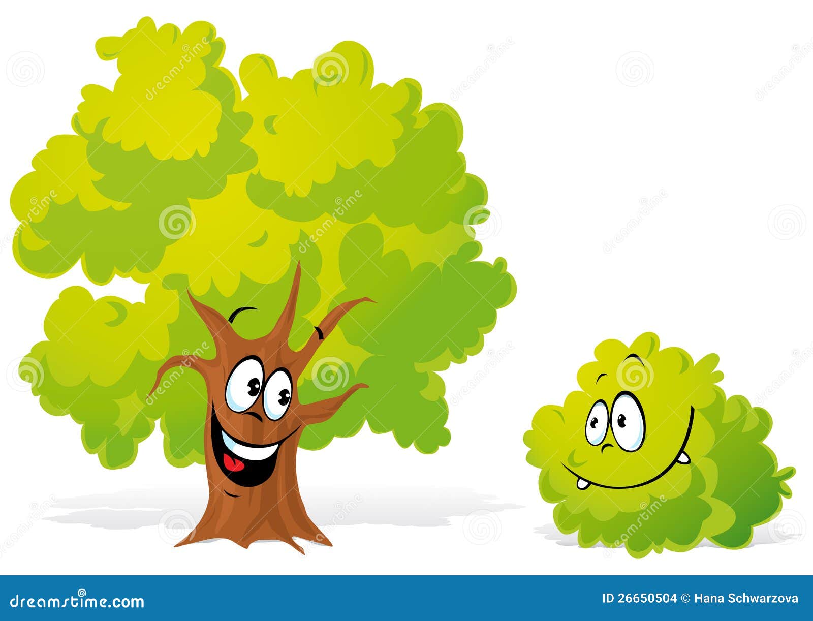 Boom en struik vector illustratie. Illustration of krul - 26650504