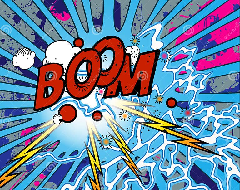Boom Explosion stock vector. Illustration of energy, fast - 18980110
