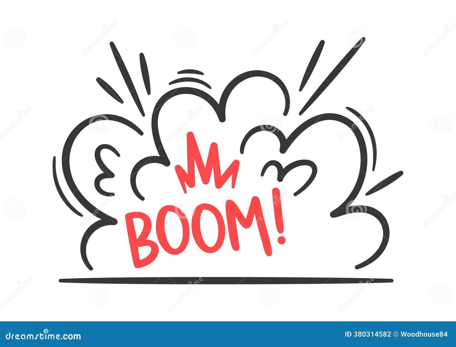 Boom Explosion Crash With Touch Hands Of Adam By Michelangelo. Vector ...