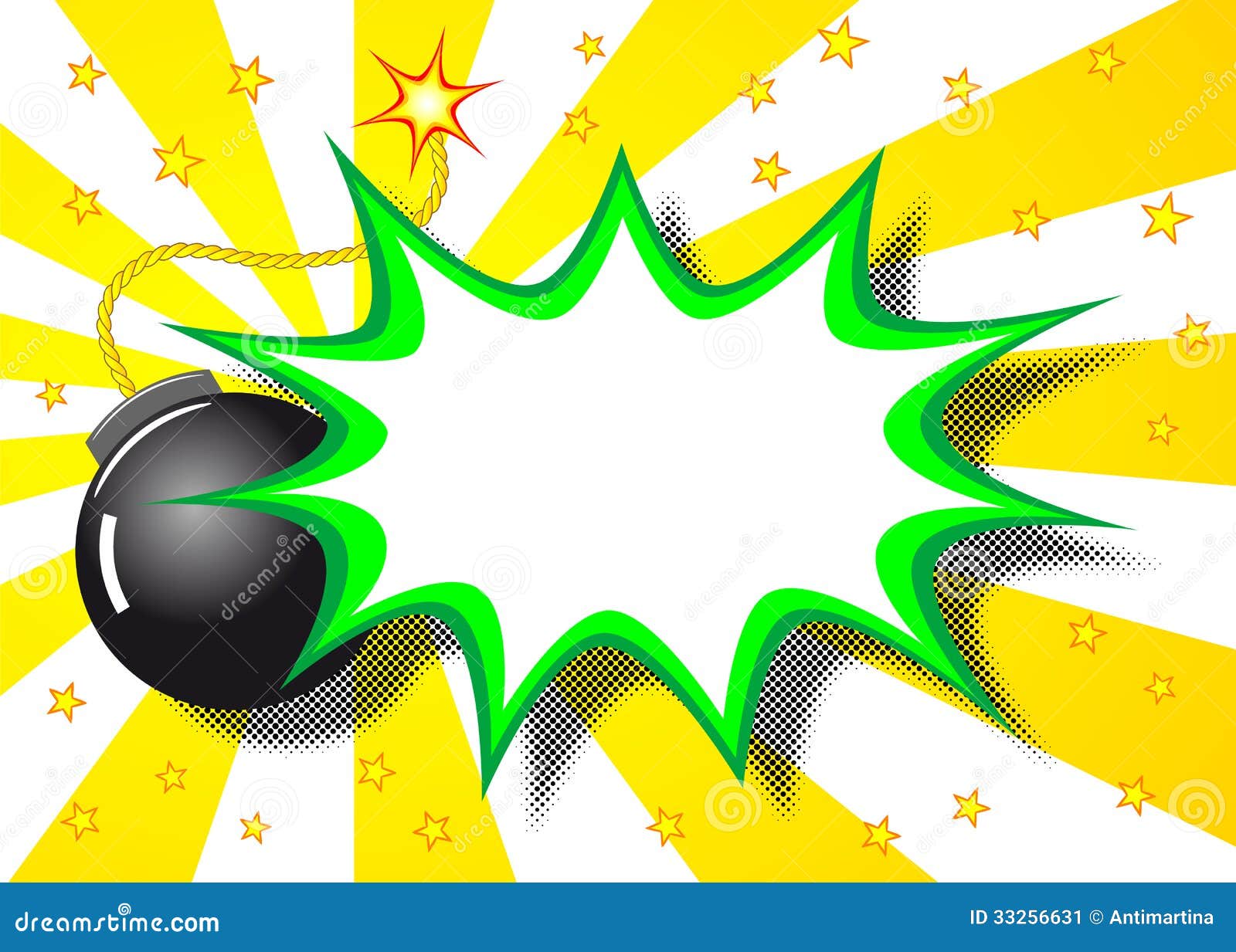 Boom explosion stock vector. Illustration of danger, orange - 33256631