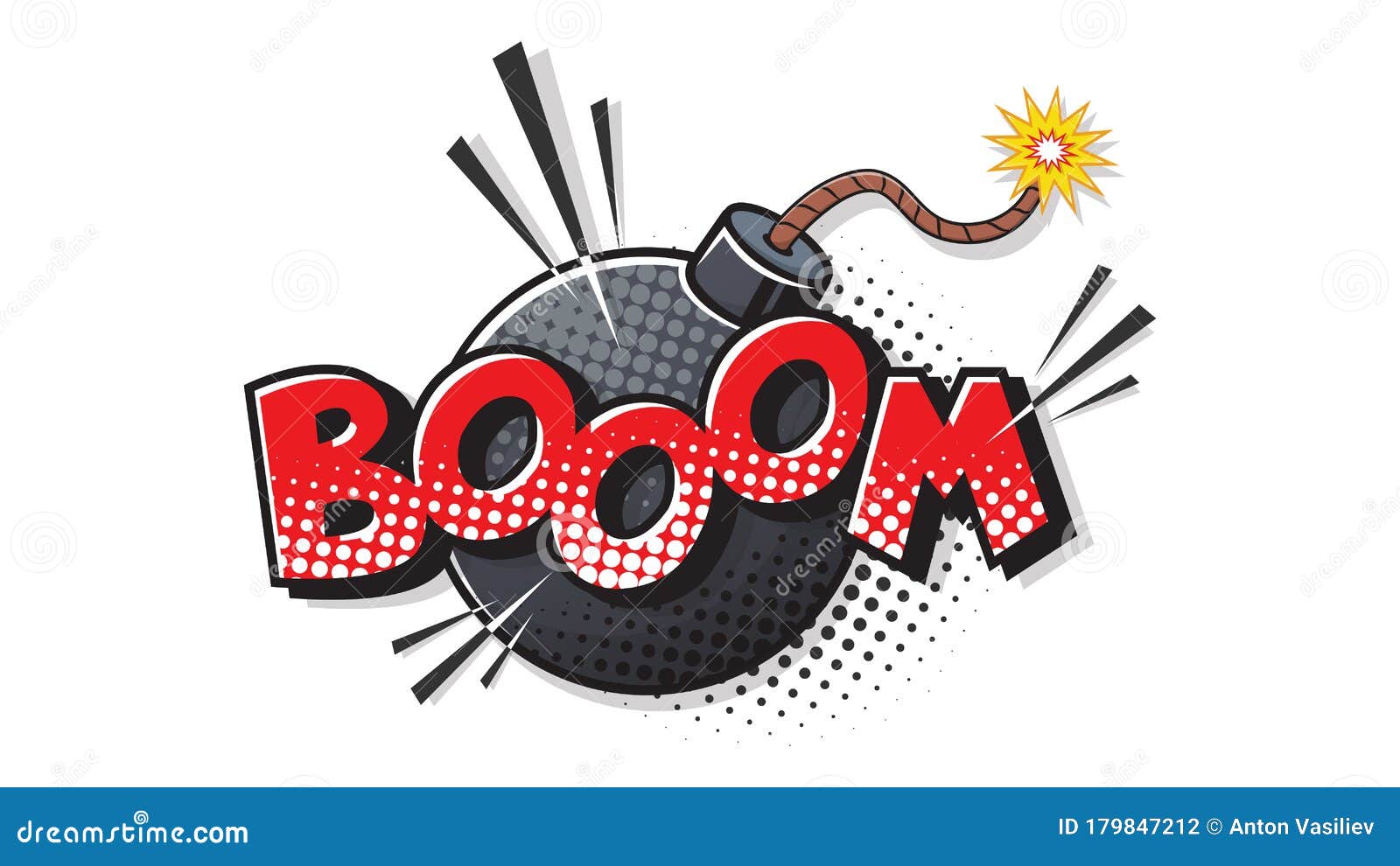 Boom Expression Text. Bomb Bubble in Pop Art Style Stock Vector - Illustration of comic, funny ...