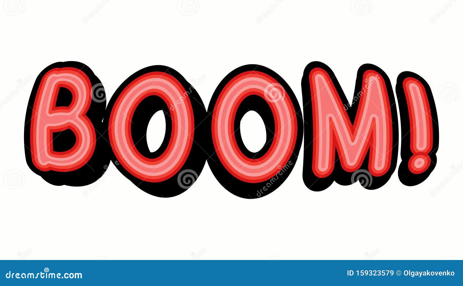 Boom - Expression Word Text on a White Background Stock Video - Video ...