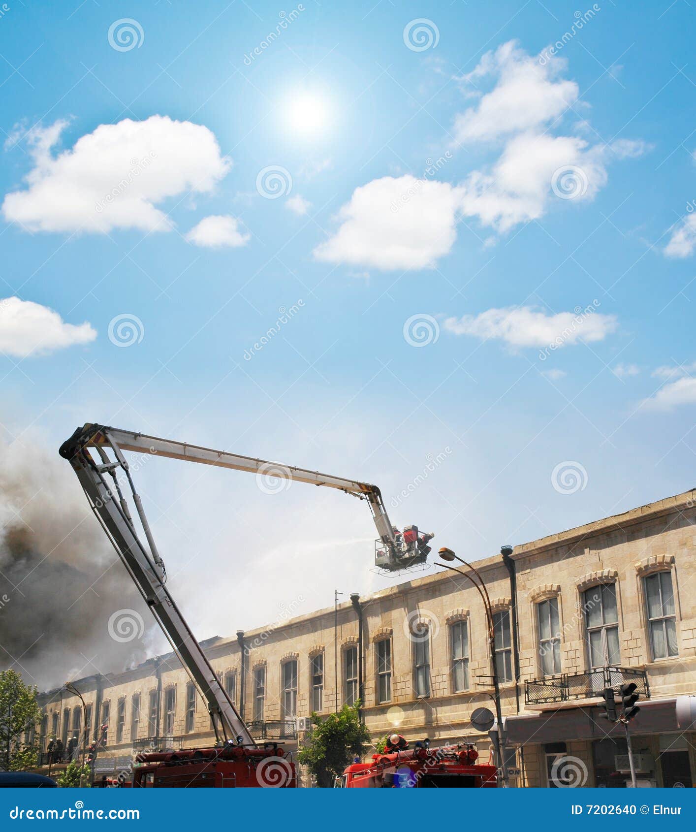 Boom of a firetruck stock photo. Image of firemen, fighter - 7202640