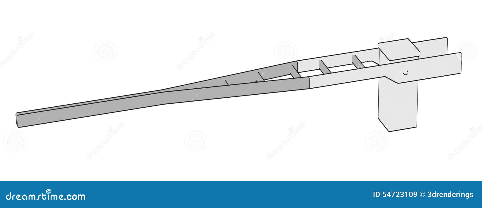 Boom Gate stock illustration. Illustration of block, render - 54723109