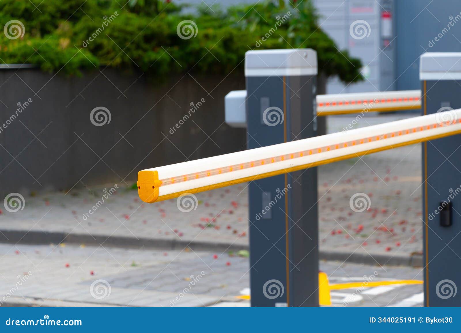 Boom Gate at the Entrance To a Protected Area Stock Image - Image of ...