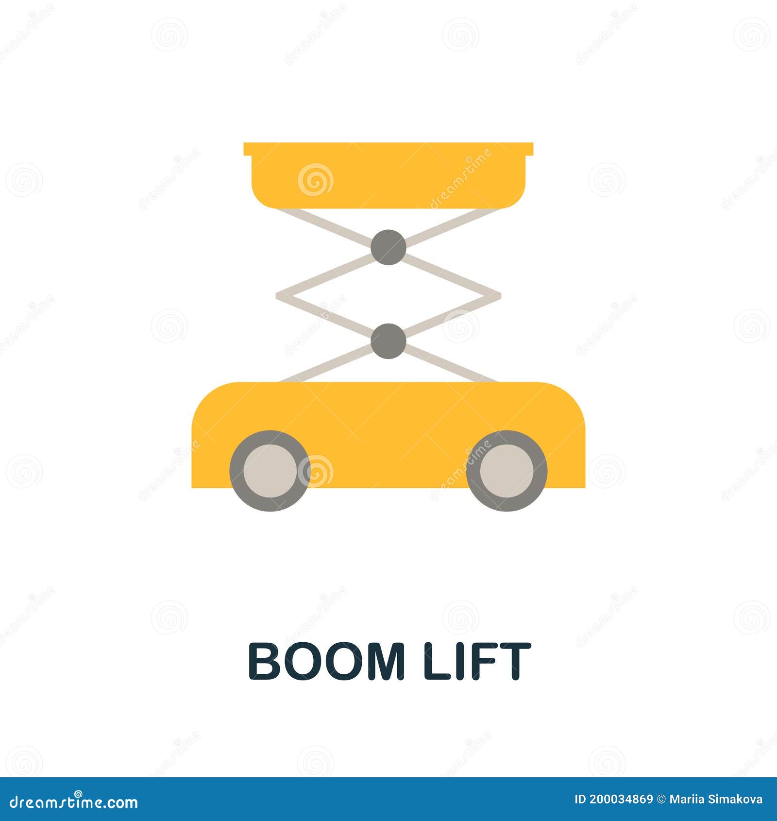 Boom Lift Icon. Simple Element from Construction Collection. Creative ...