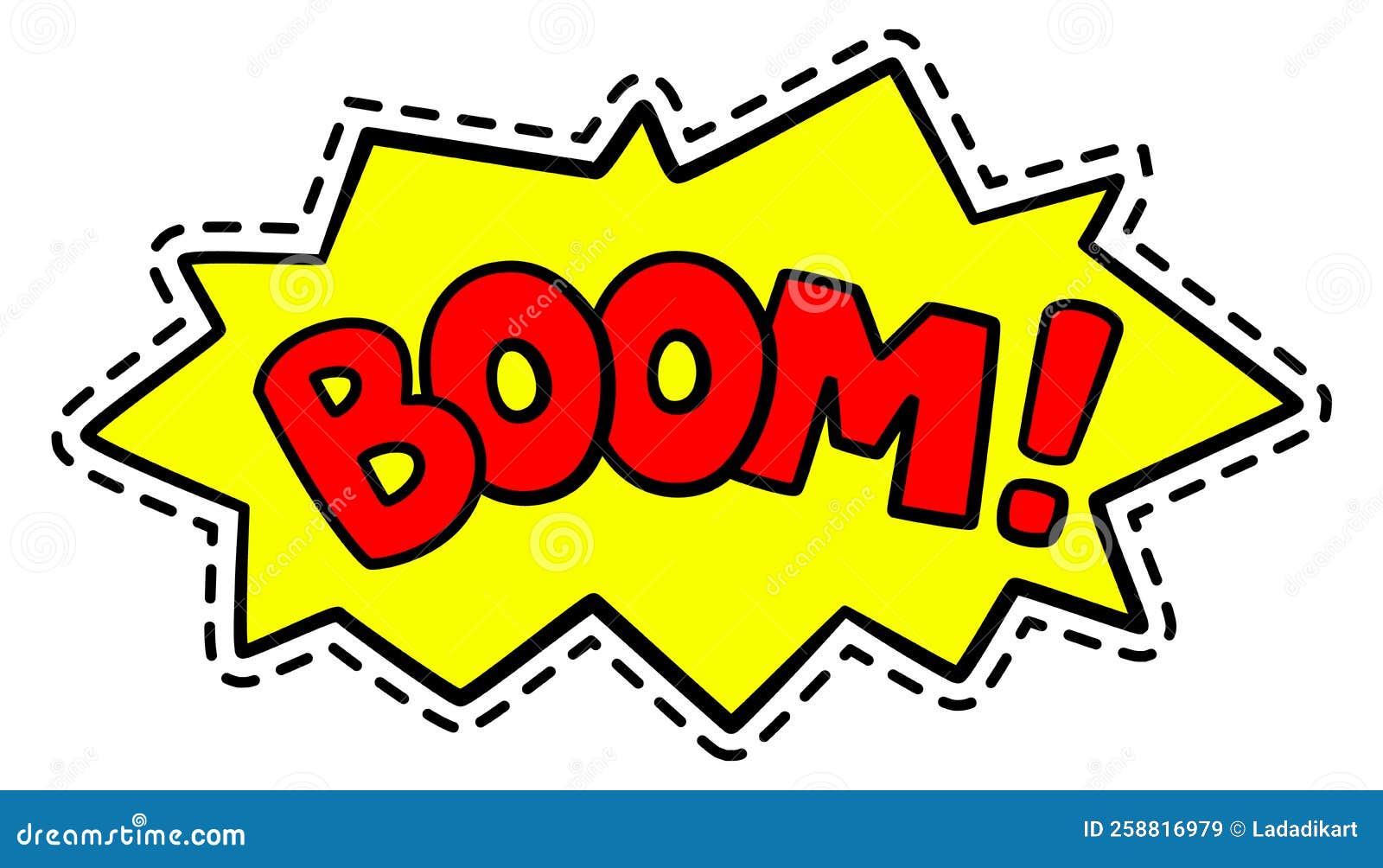Boom Message in Comic Explosion Style. Funny Sticker Stock Vector ...