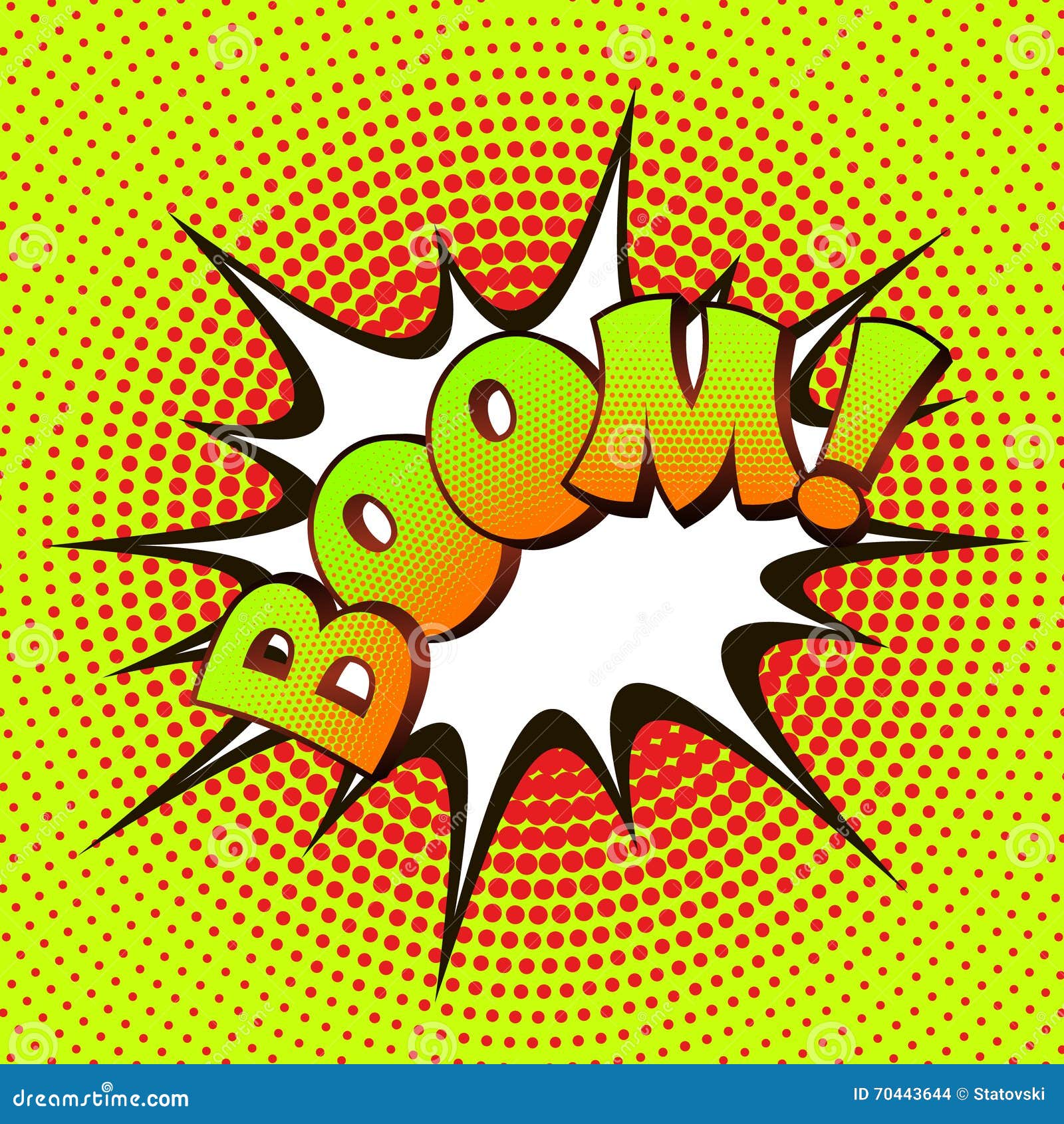 Boom Pop Art on a Background of Halftone Stock Vector - Illustration of ...