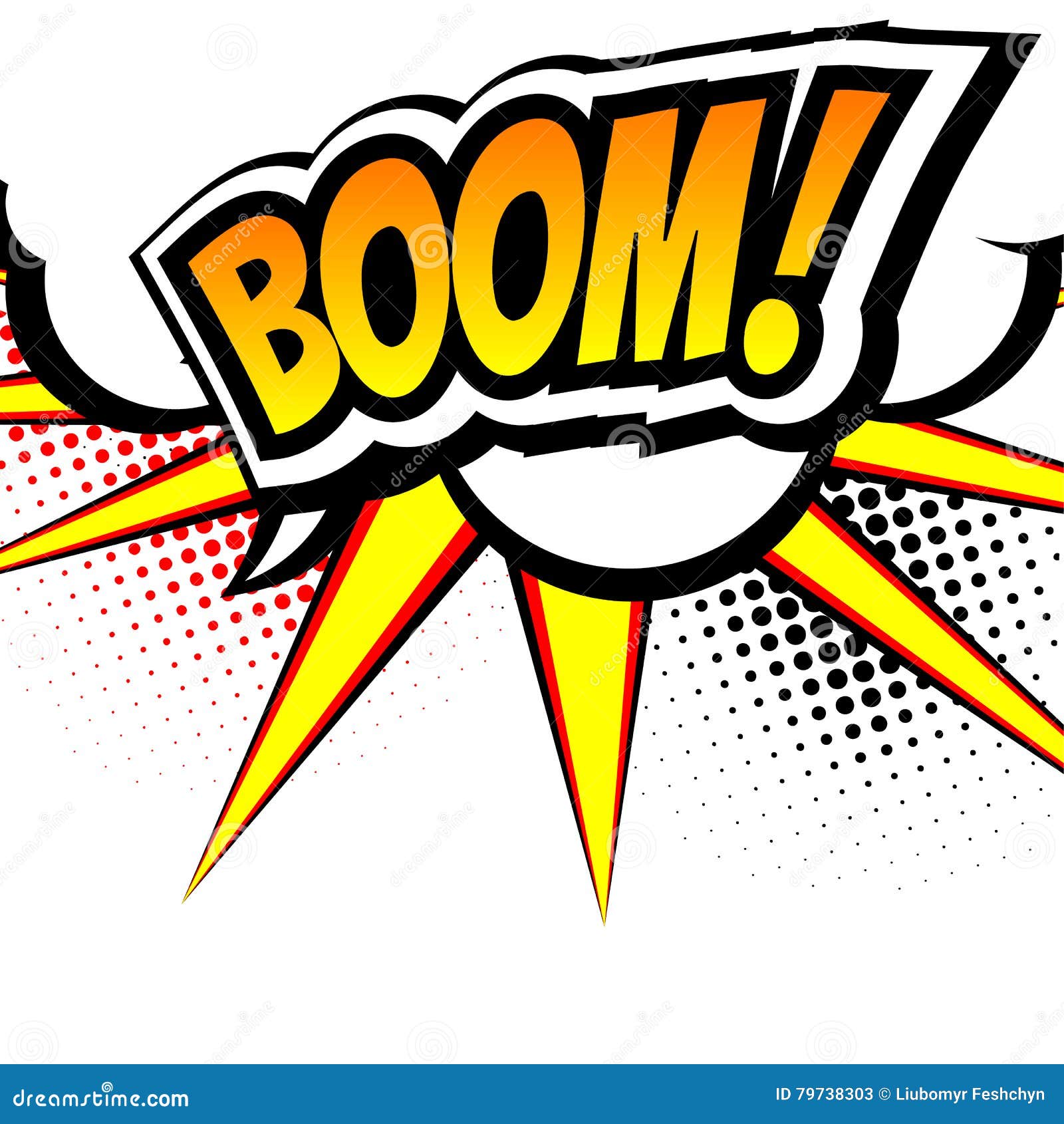 Boom, Pop Art Inspired Illustration of a Explosion. Stock Vector ...