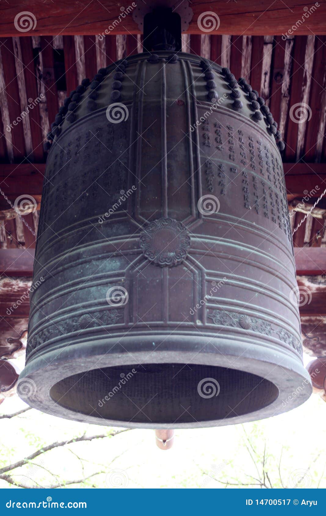 The boom of a temple bell stock image. Image of temple - 14700517