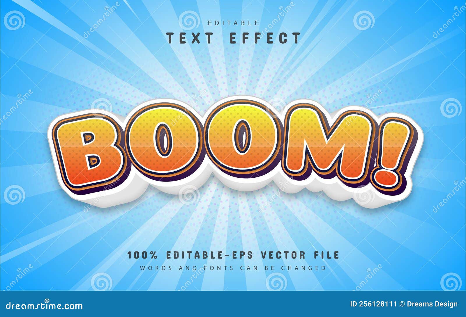 Boom Text, Comic Style Text Effect Stock Vector - Illustration of ...