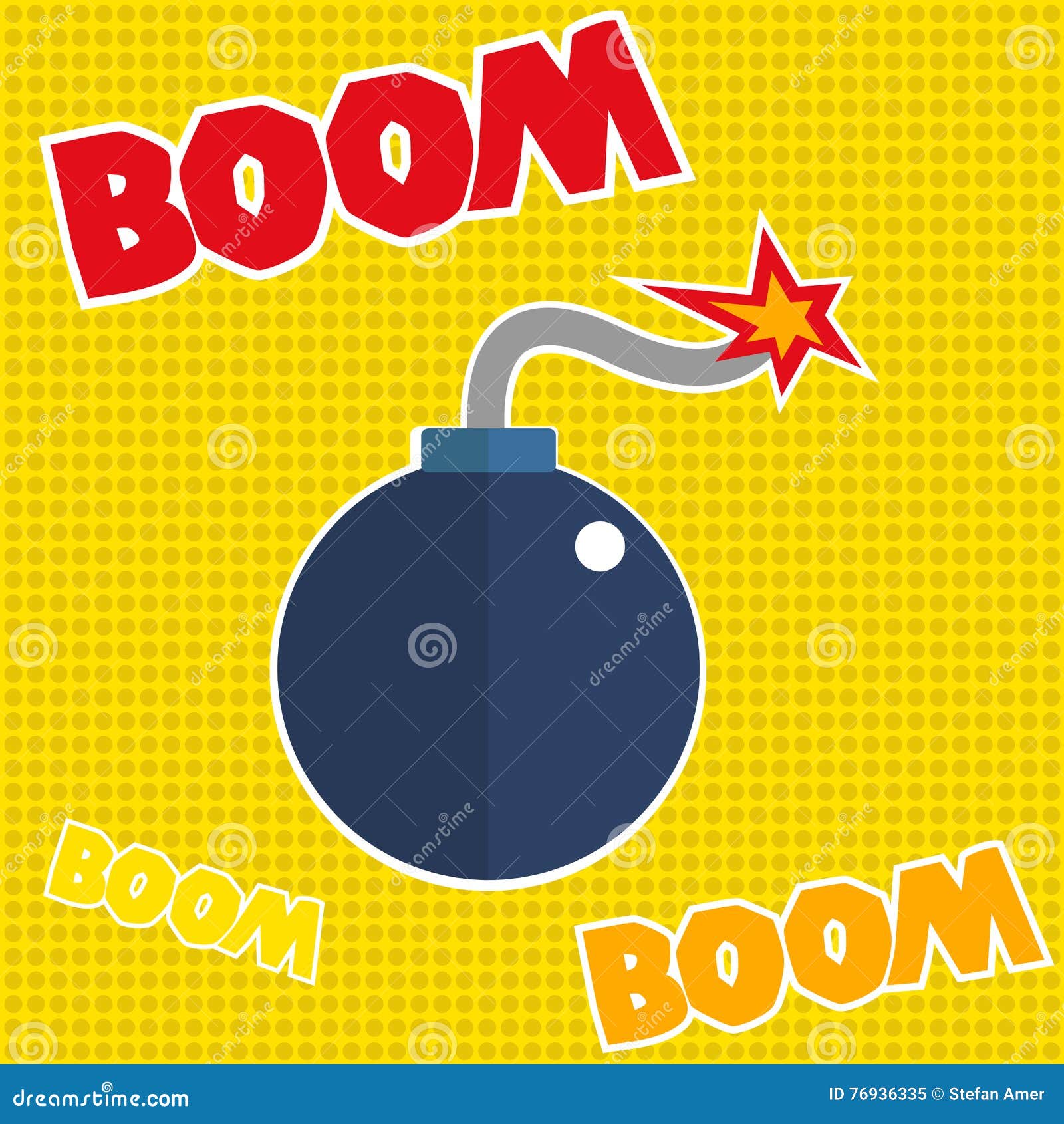 Boom Text Typography, Fire Ready To Boom Stock Vector - Illustration of ...