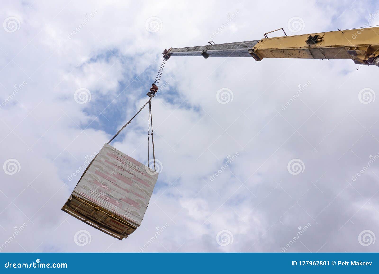 Boom Truck Crane with Cargo Stock Image - Image of checkpoint, lorry ...