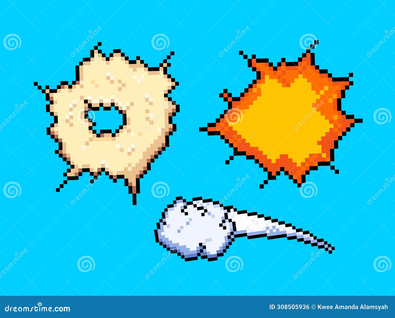 Boom Explosion and Smoke Comic Effects Pixel Art Stock Vector ...