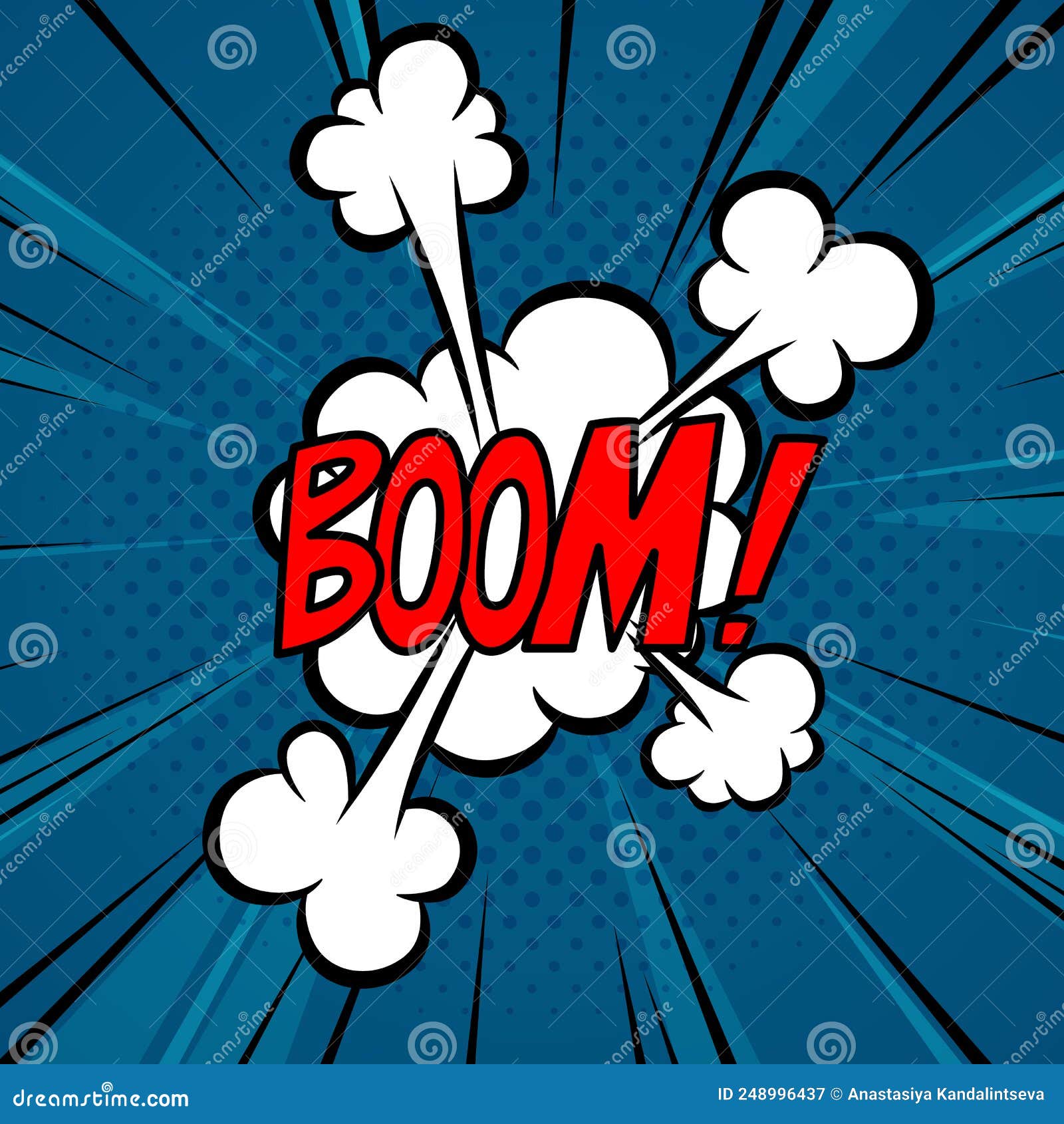 Boom Word. Comic Speech Bubble. Text Sound Effects Stock Vector ...