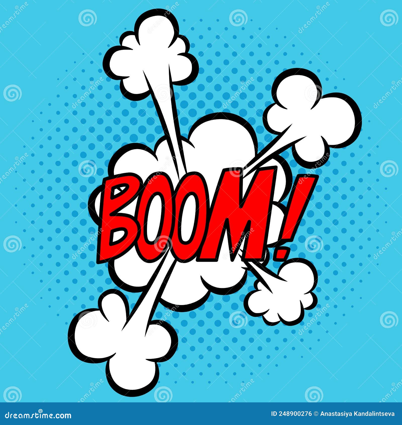 Boom Word. Comic Speech Bubble. Text Sound Effects Stock Vector ...
