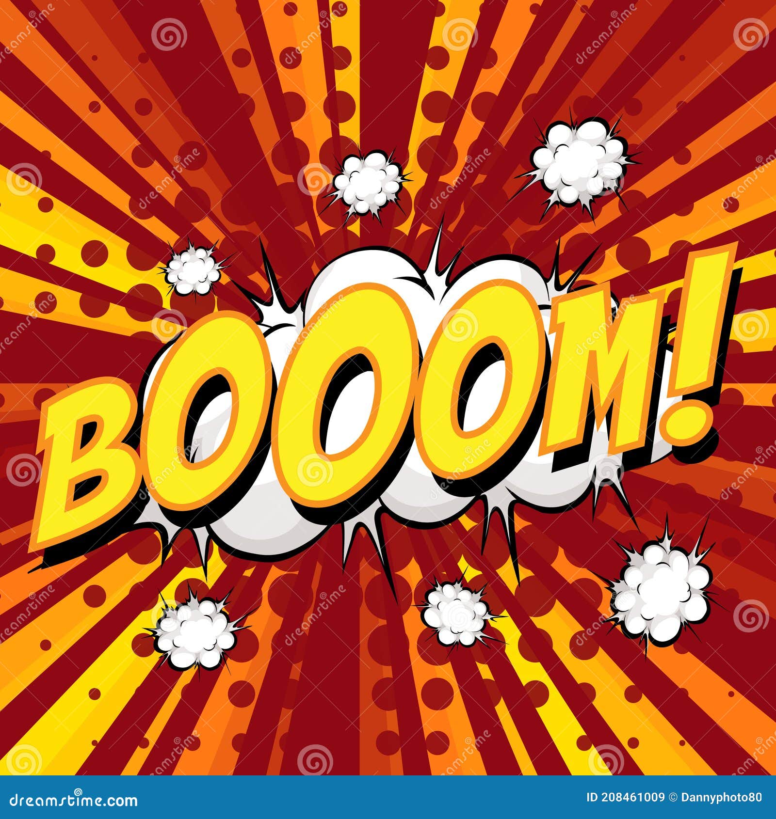 BOOM! Wording Sound Effect For Comic Speech Bubble. Vector Illustration ...