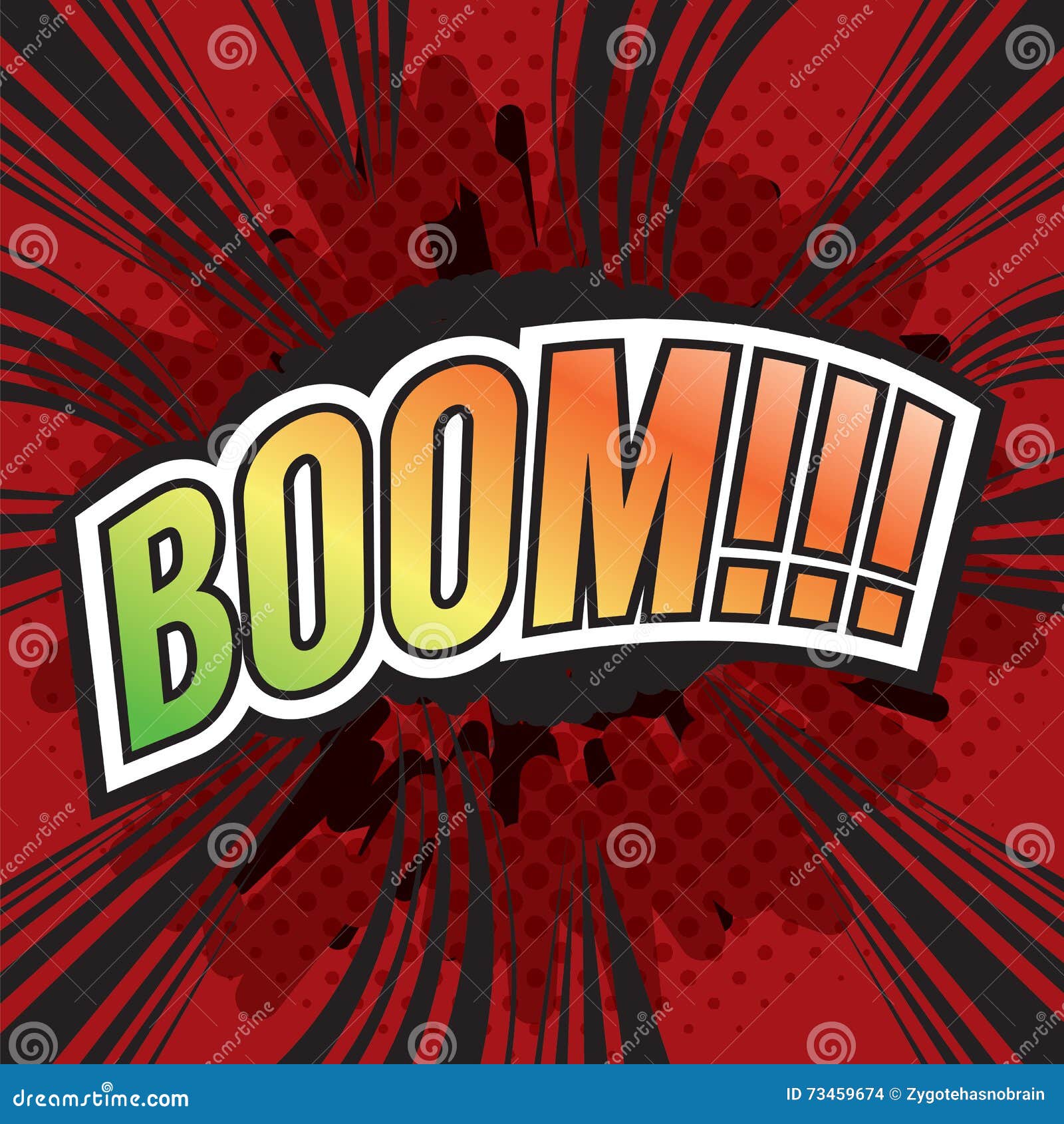 BOOM! Wording Sound Effect for Comic Speech Bubble. Stock Vector ...