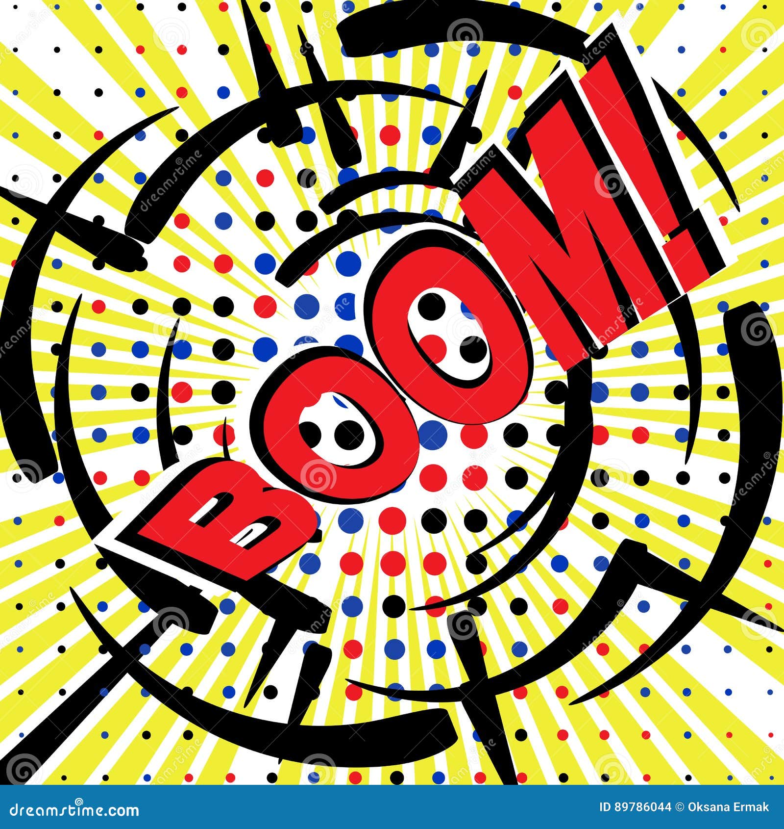 Boom Wording Sound Effect Set Design for Comic Background, Comic Strip ...