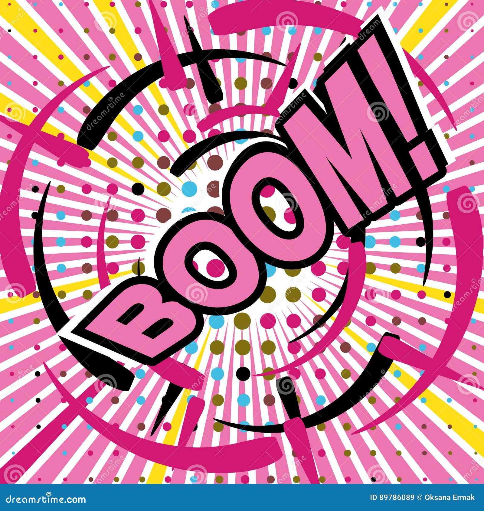 Boom Wording Sound Effect Set Design for Comic Background, Comic Strip ...