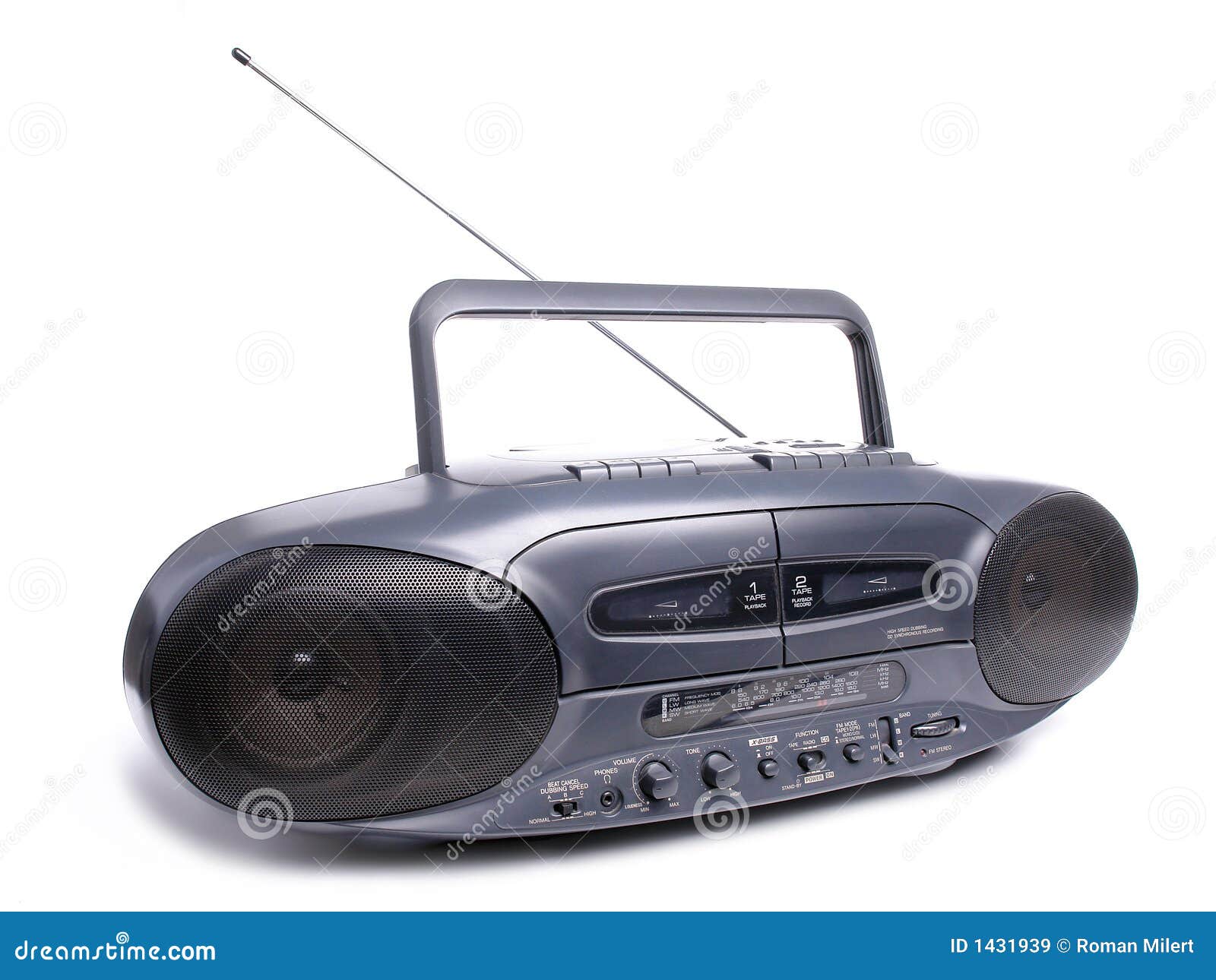 Boombox imagen de archivo. Imagen de retro, auge, equipo - 1431939