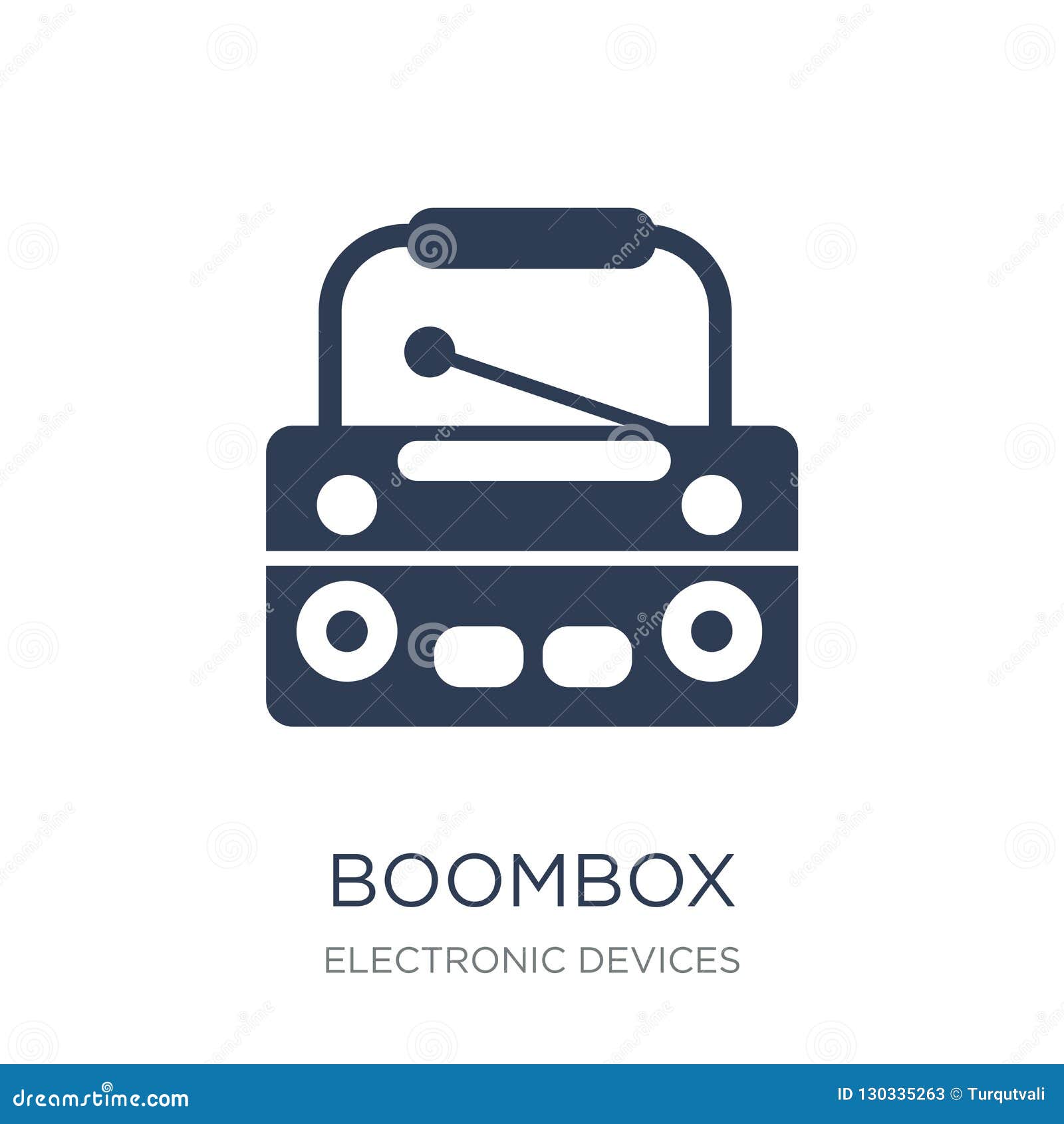Boombox Icon. Trendy Flat Vector Boombox Icon on White Backgroun Stock ...