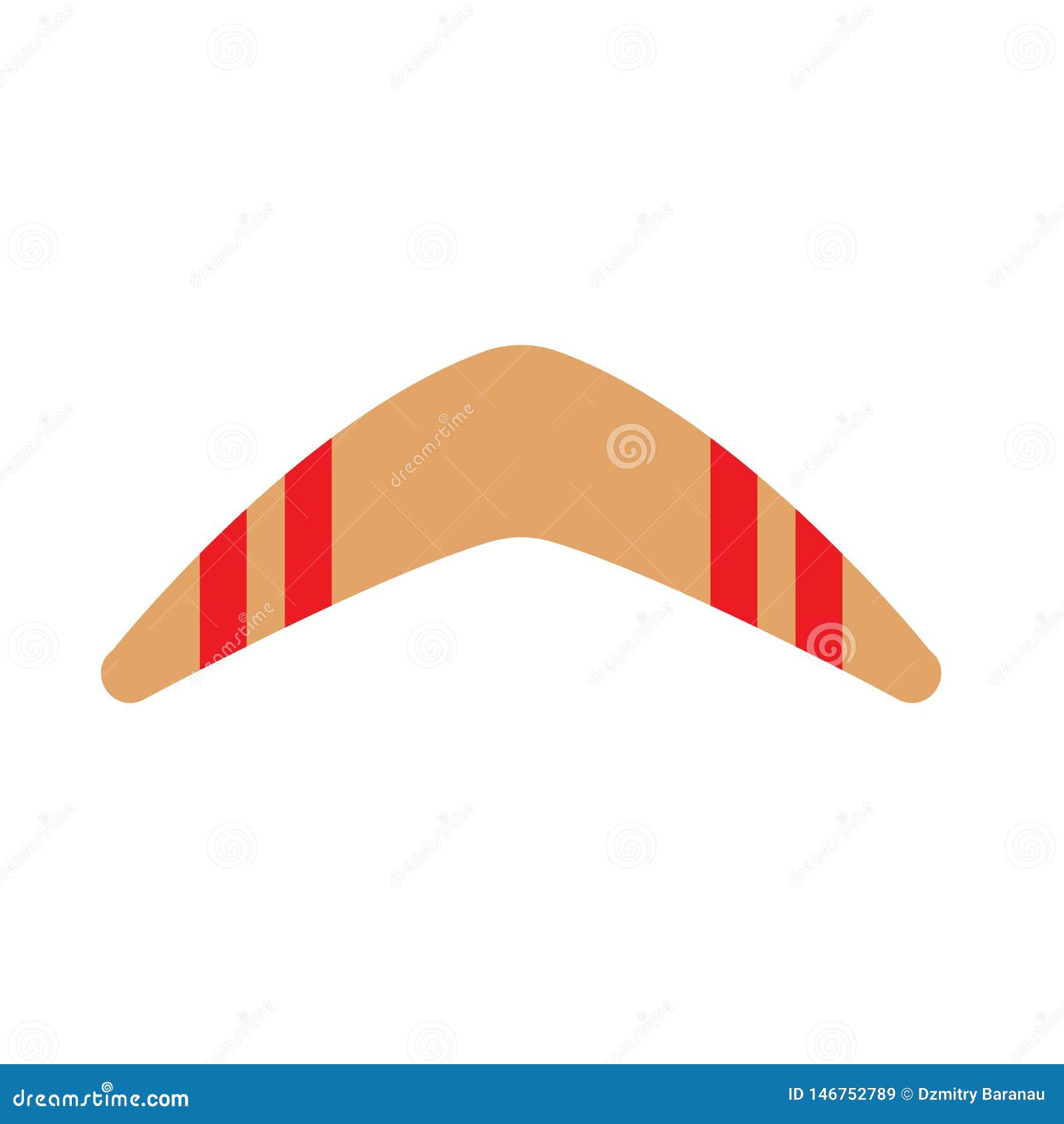 Boomerang Hand Sport Traditional Objects Vector Icon Vintage Art